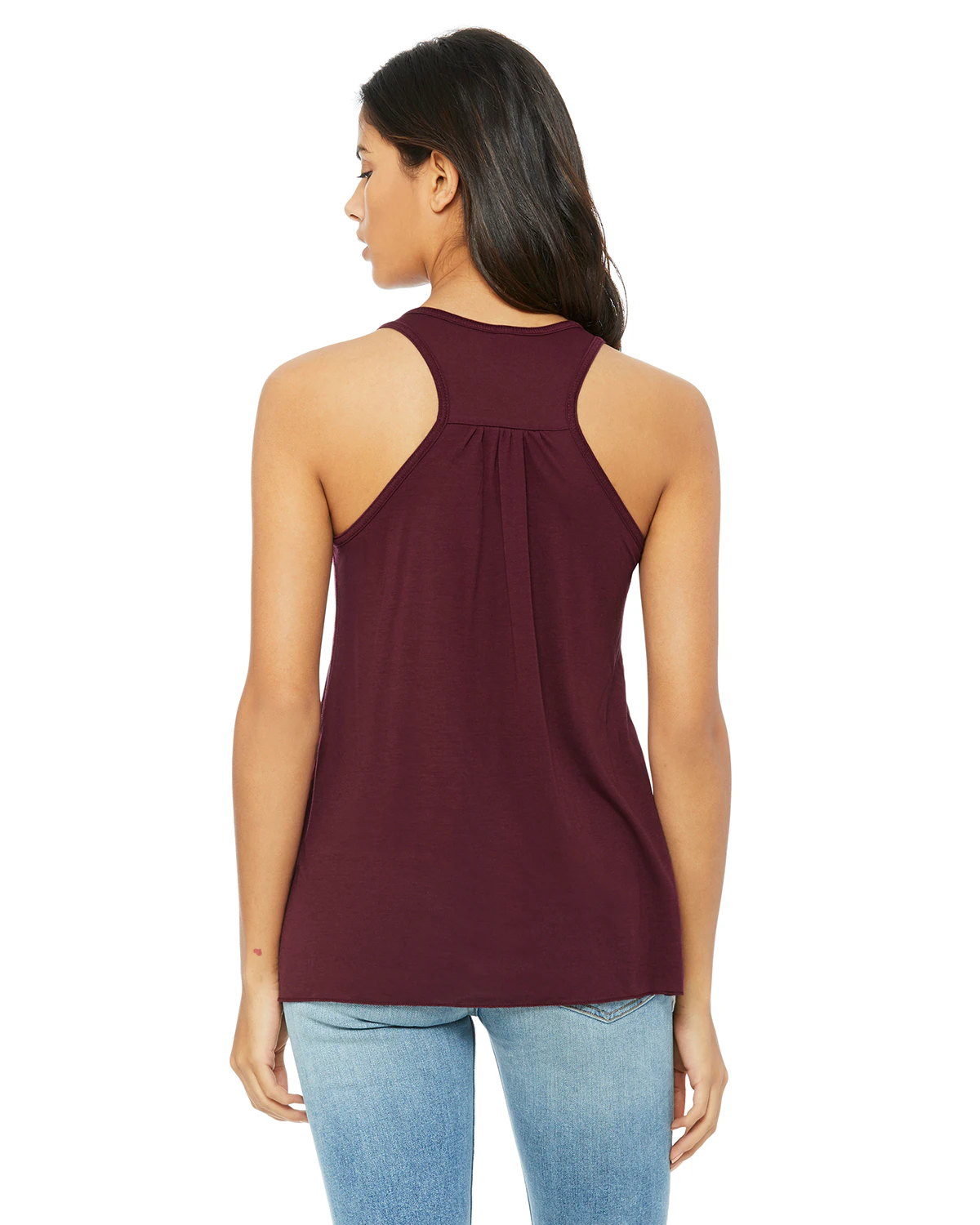 Bella Canvas Women's Flowy Racerback Tank B8800 Maroon | Jiffy