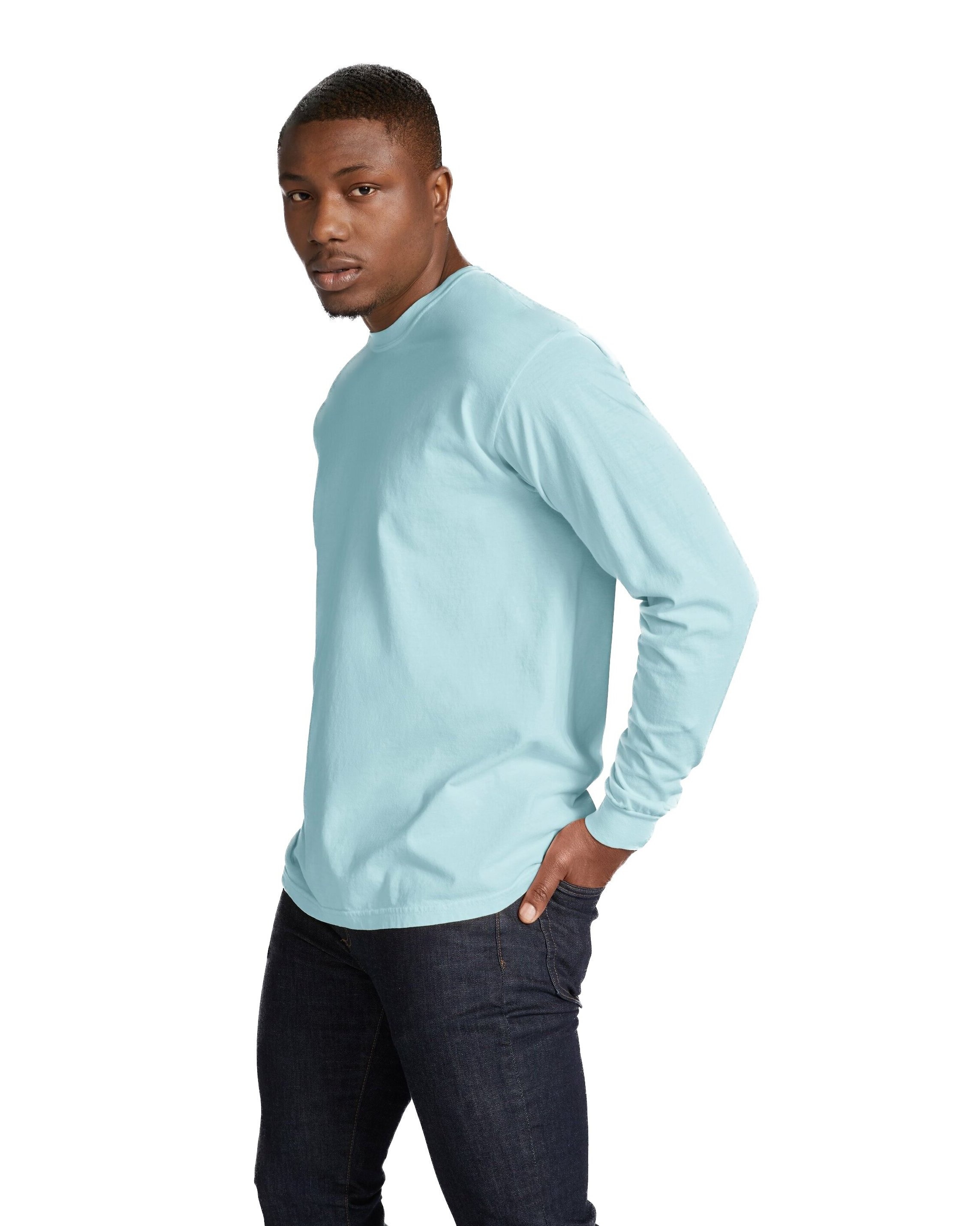 Comfort Colors Unisex Heavyweight Rs Long Sleeve T Shirt C6014 Chambray ...