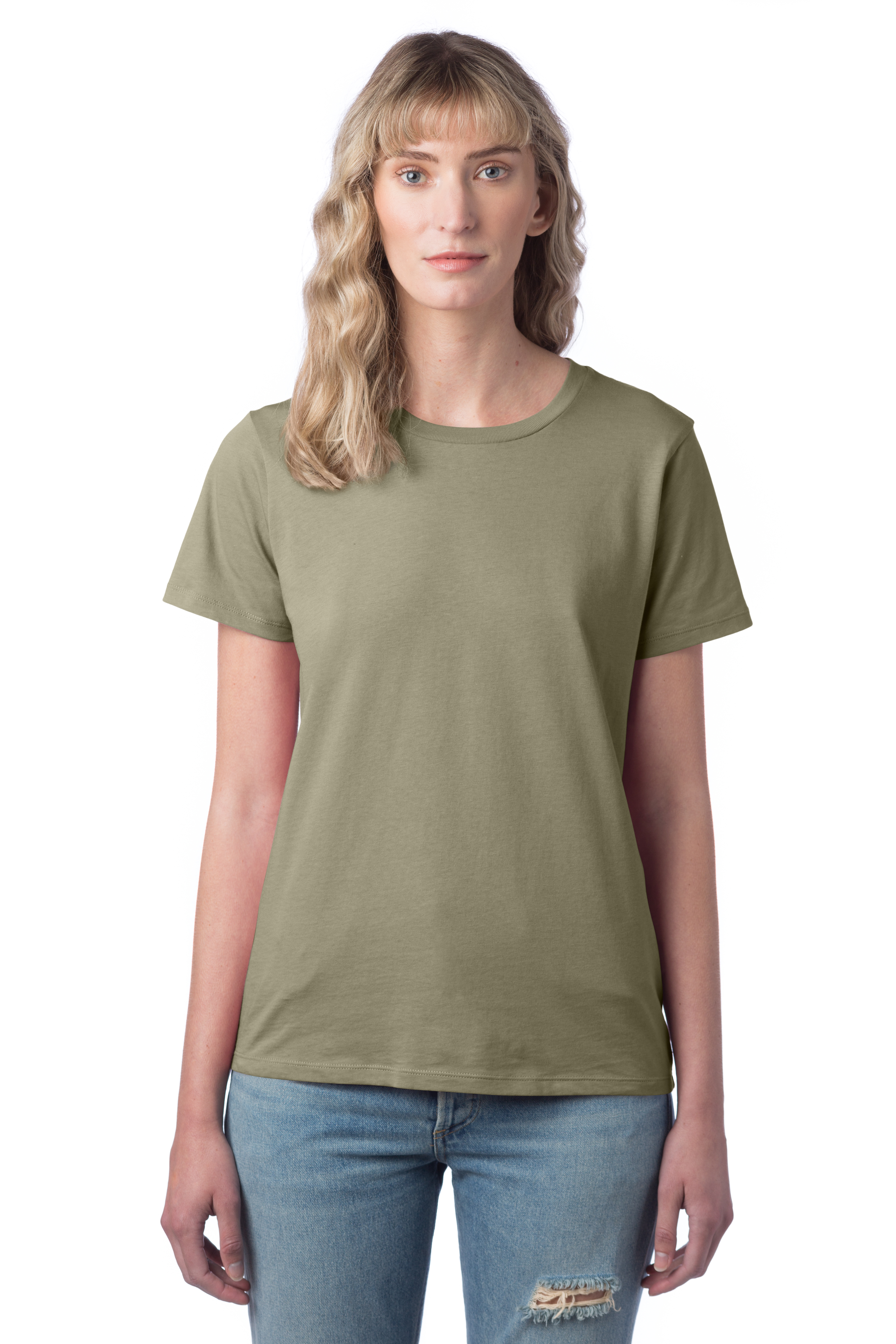Alternative Women's Cotton Jersey Go To Tee 1172 Military | Jiffy