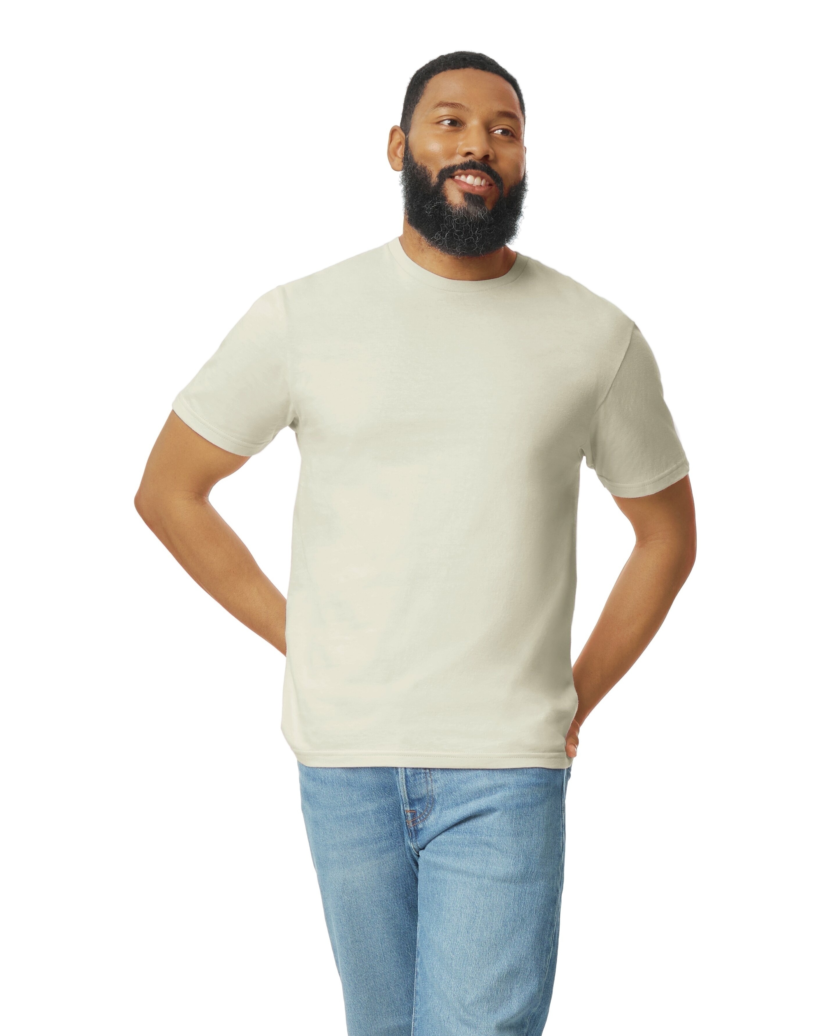 Gildan G640 Softstyle® Unisex T Shirt Natural | Jiffy