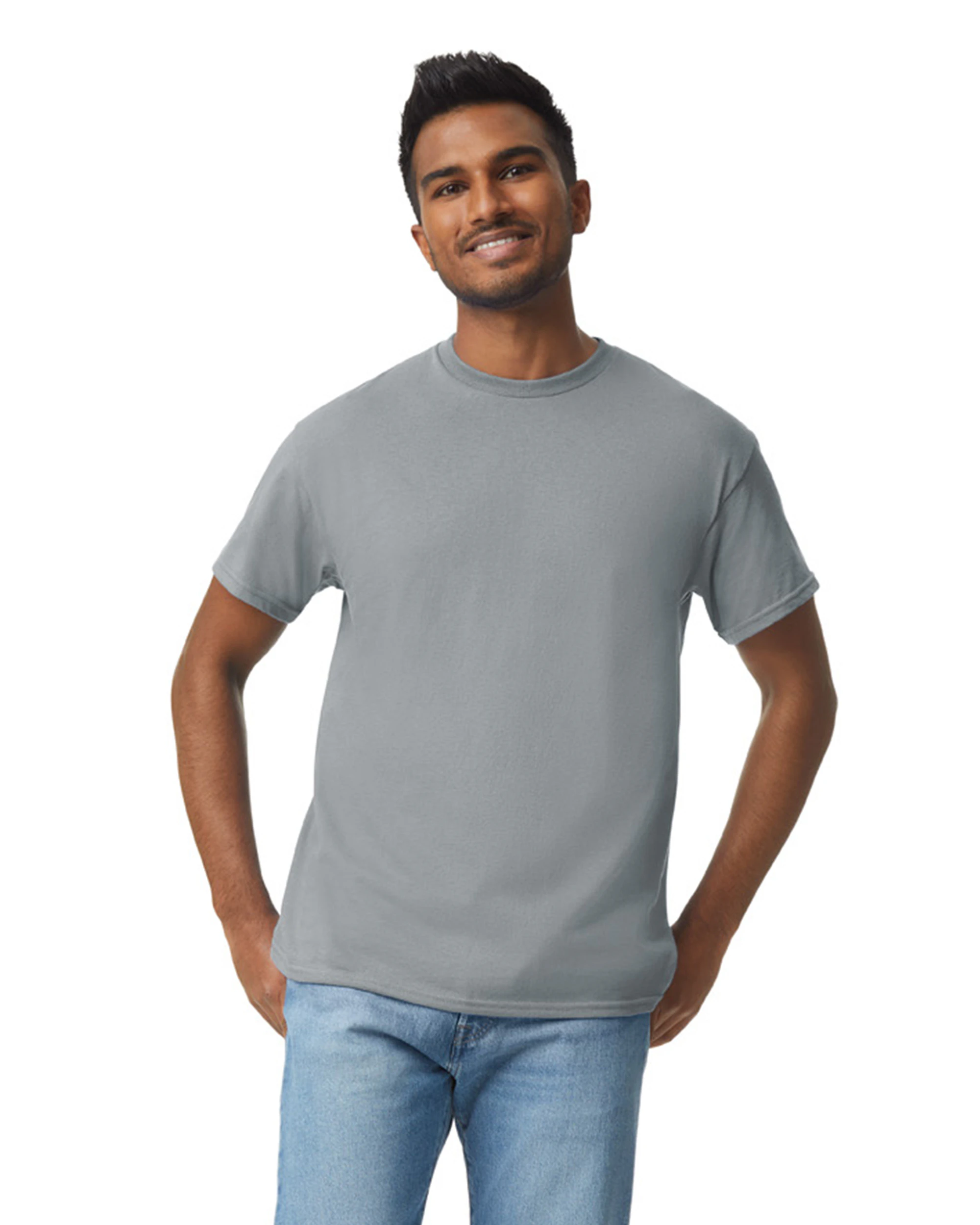 Gildan Unisex Heavy Cotton™ T Shirt G500 Gravel | Jiffy