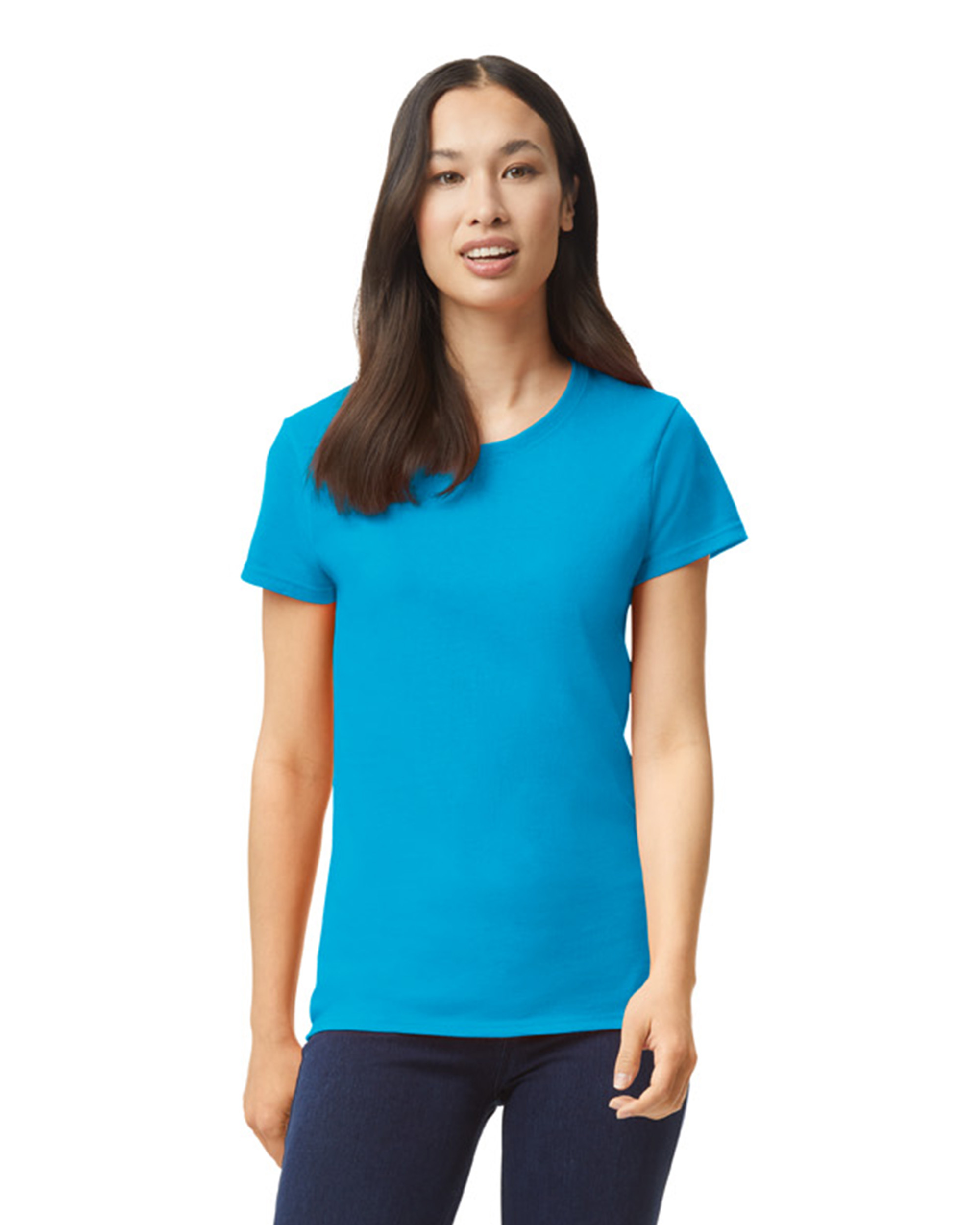Gildan Women's Heavy Cotton™ T Shirt G500 L Sapphire | Jiffy