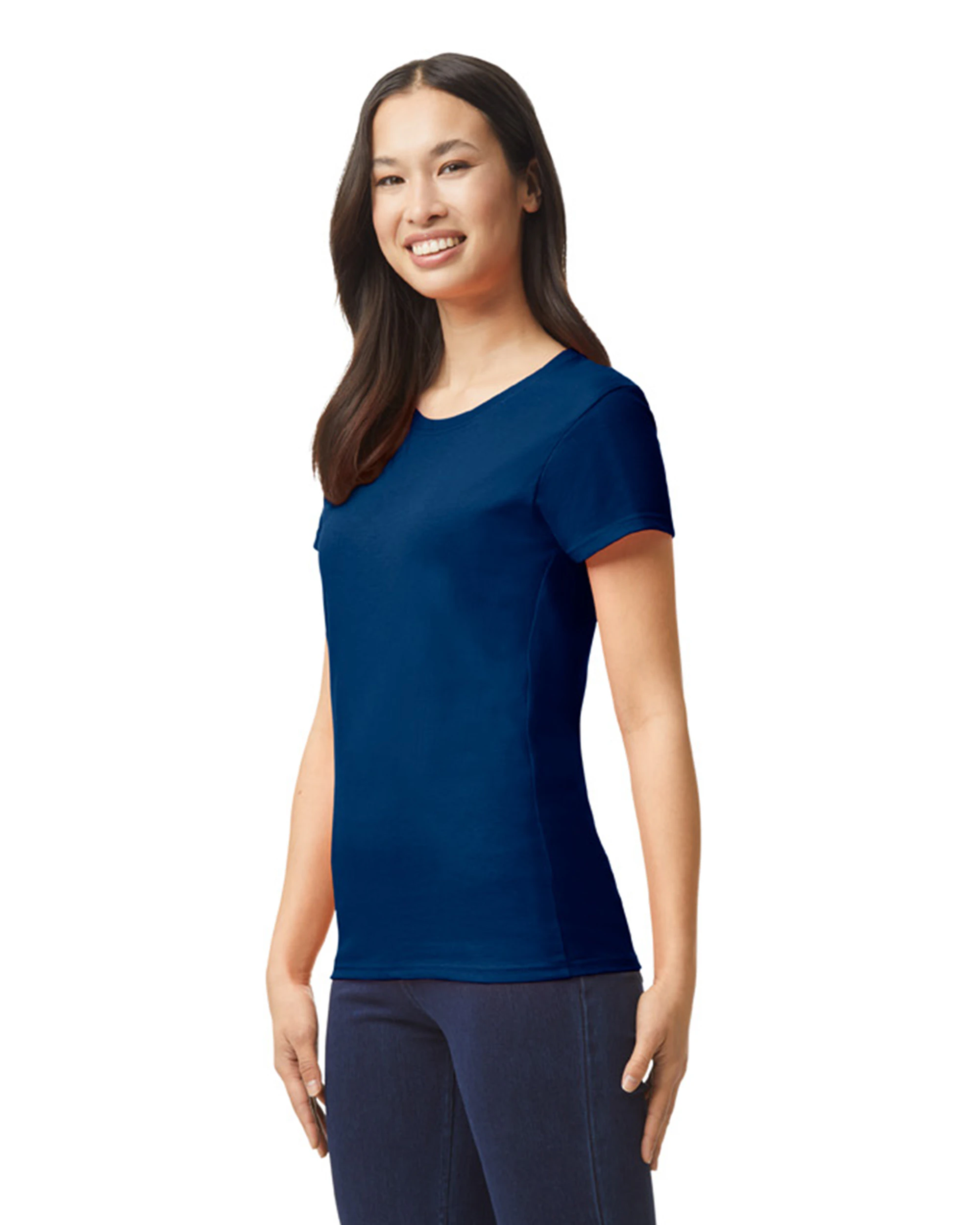 Gildan Women's Heavy Cotton™ T Shirt G500 L Navy | Jiffy