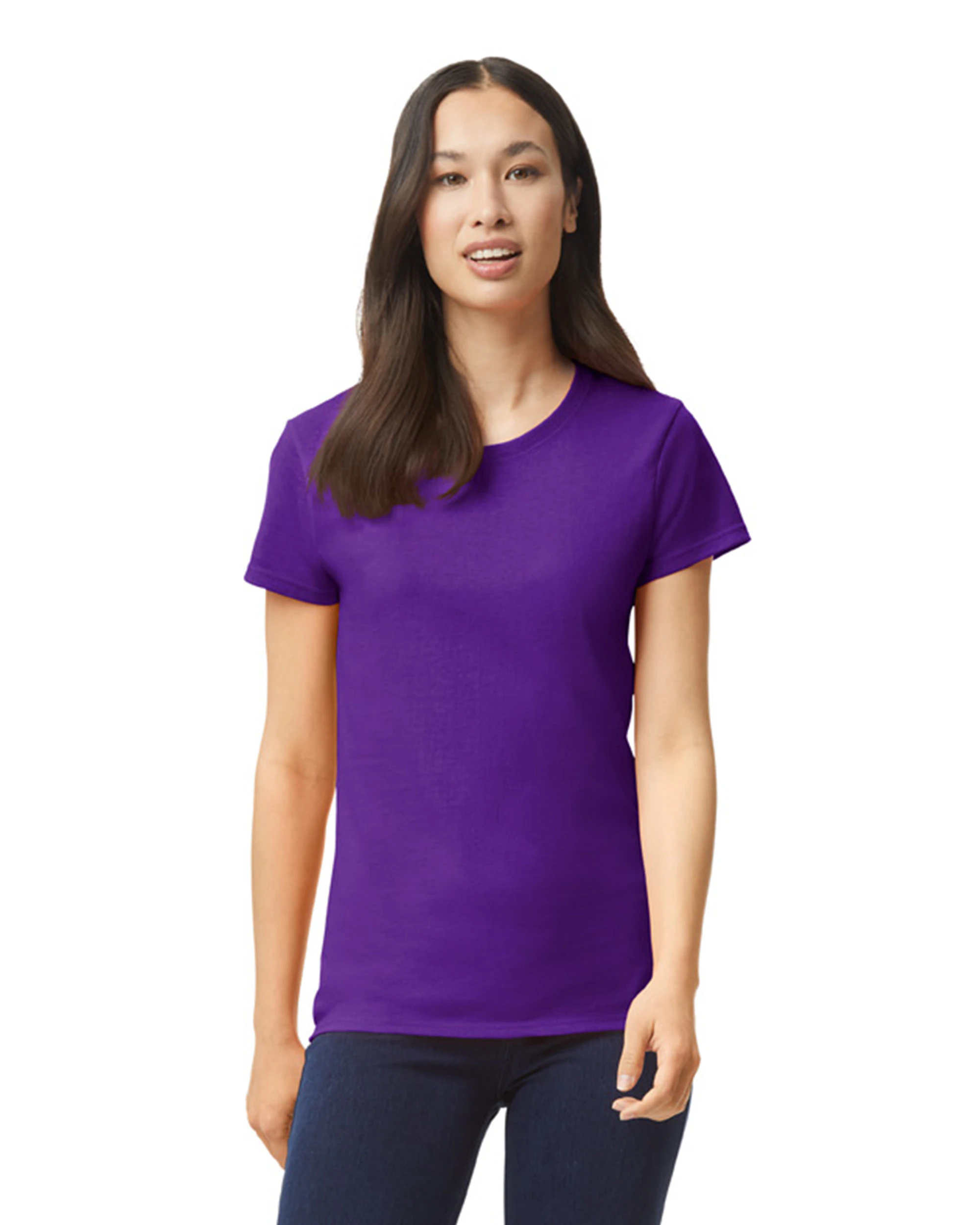 Gildan Women's Heavy Cotton™ T Shirt G500 L Purple | Jiffy