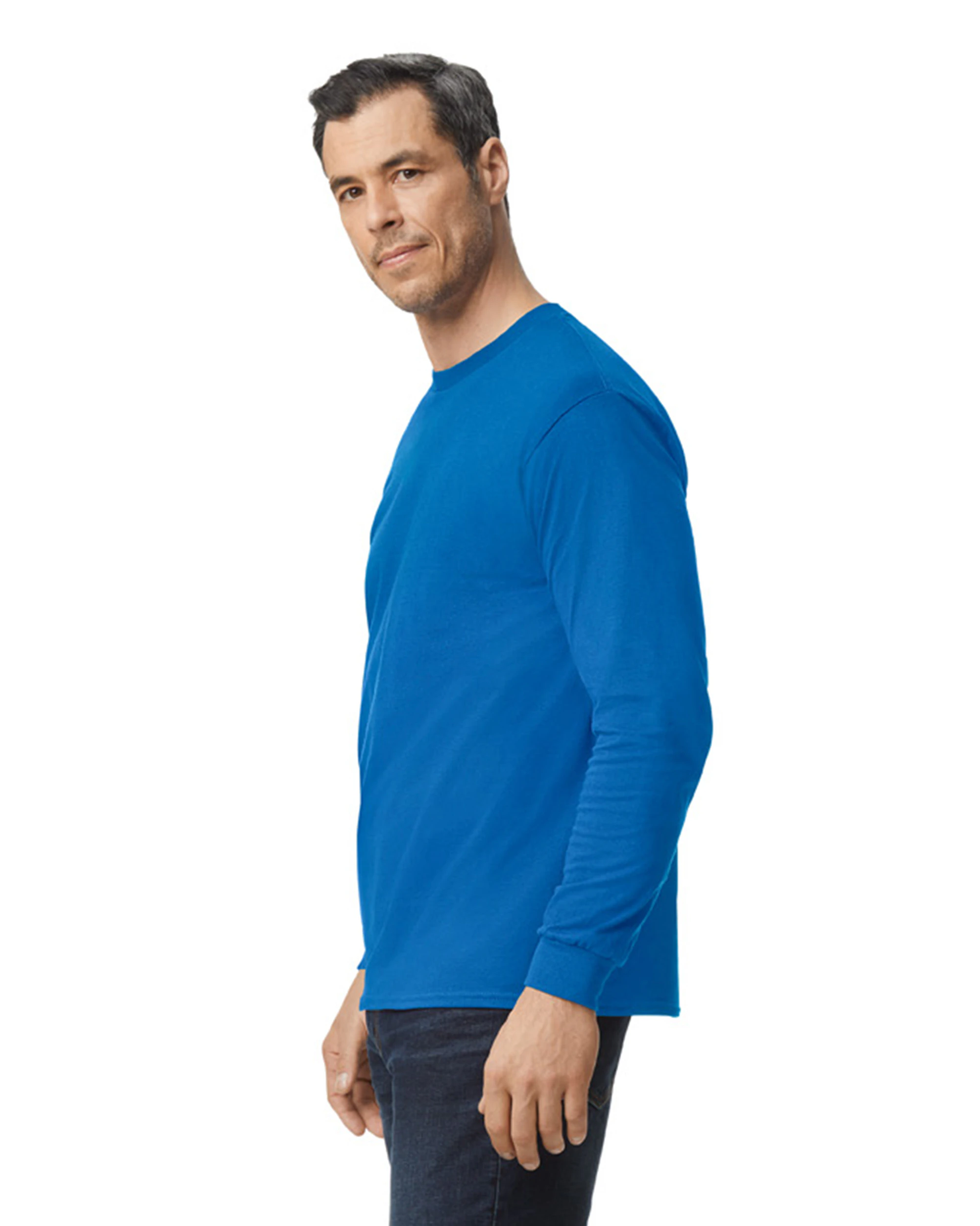 Gildan Unisex Heavy Cotton™ Long Sleeve T Shirt G540 Royal | Jiffy