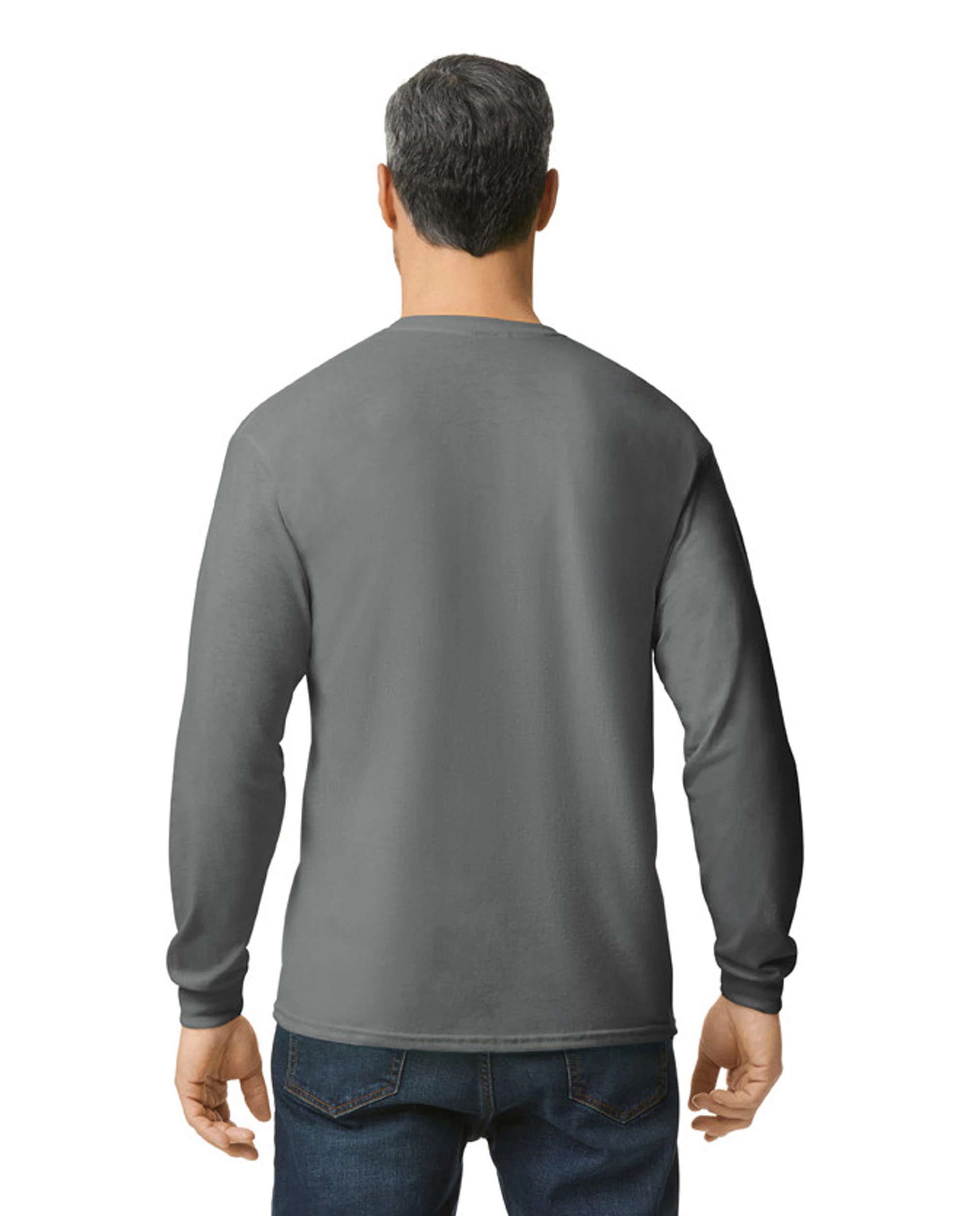 Gildan Unisex Heavy Cotton™ Long Sleeve T Shirt G540 Charcoal | Jiffy