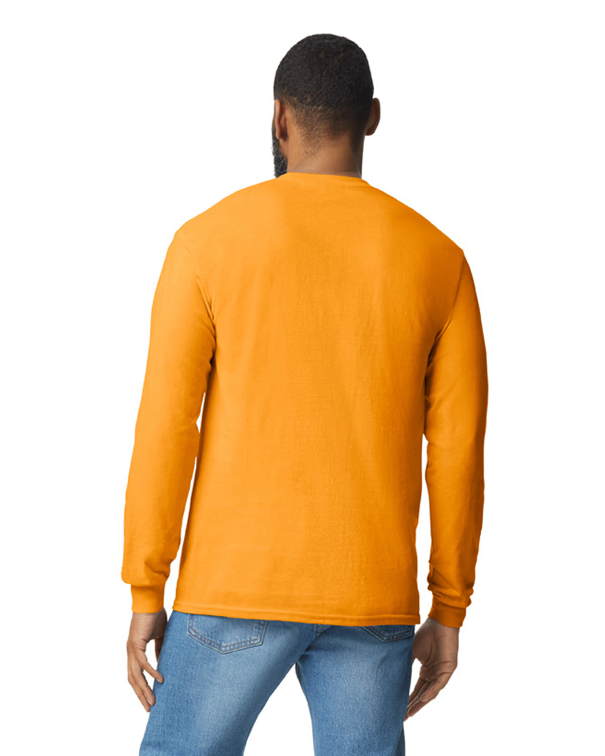 Gildan Unisex Heavy Cotton™ Long Sleeve T Shirt G540 Gold | Jiffy
