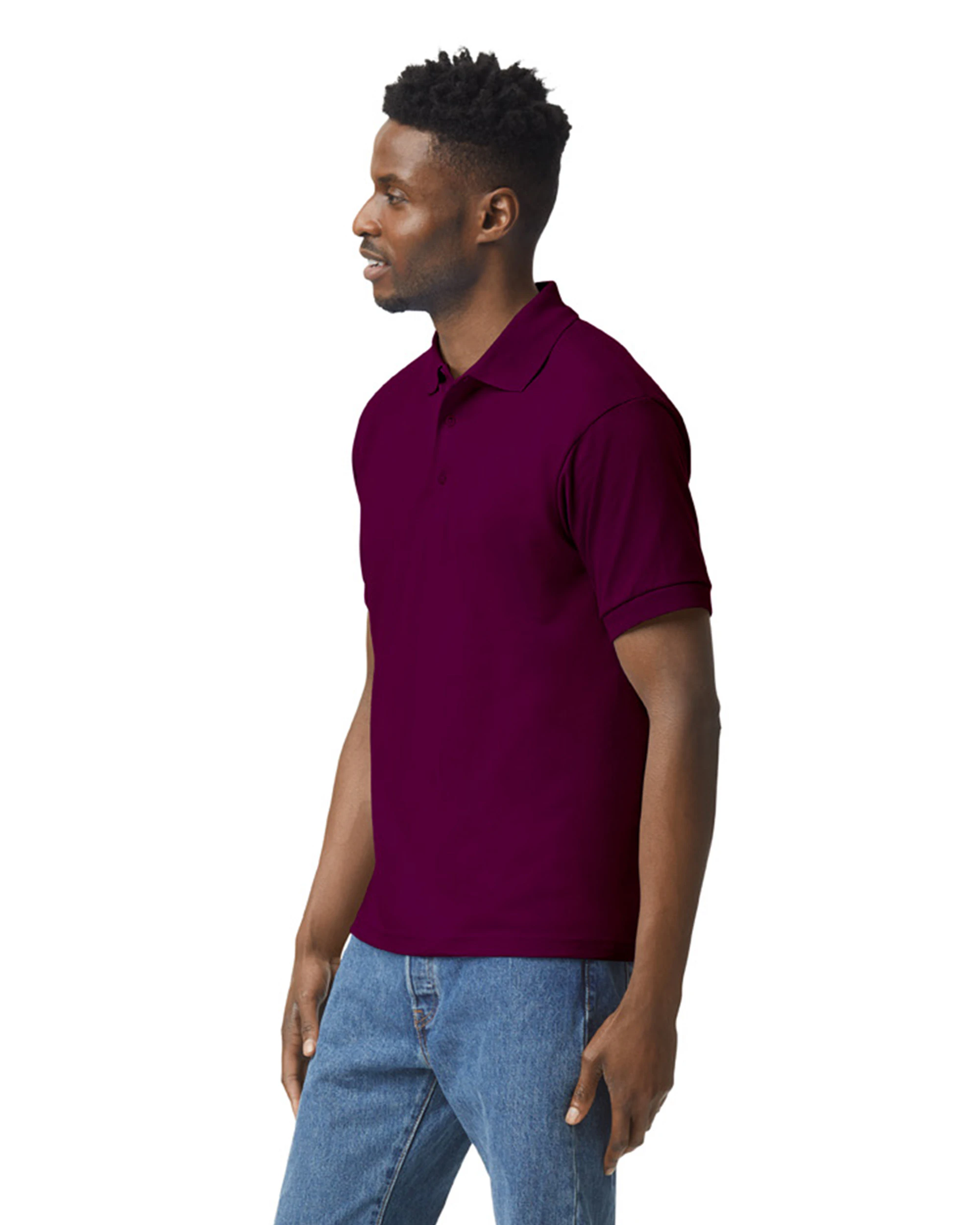 Gildan Unisex 50/50 Jersey Polo G880 Maroon | Jiffy