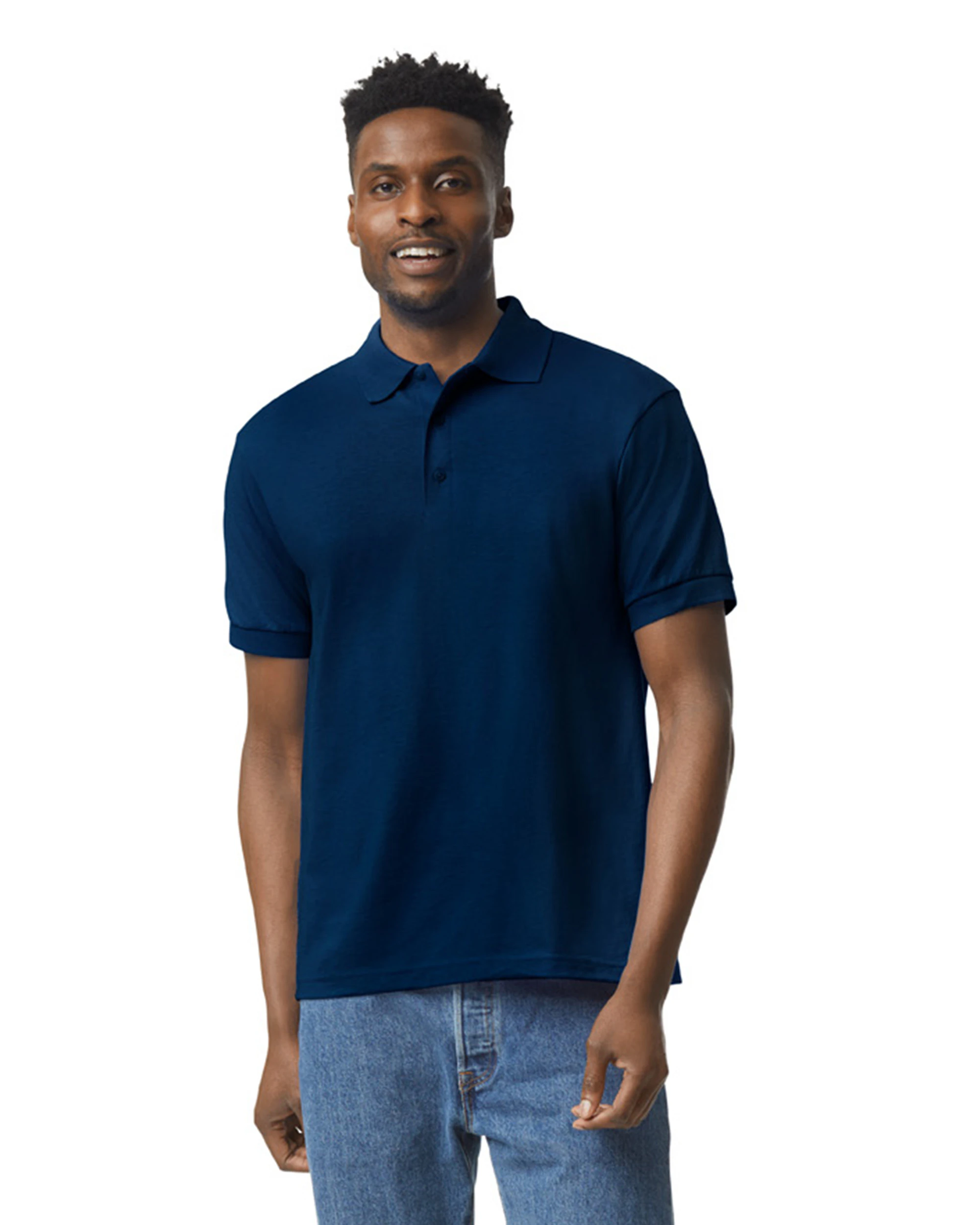 Gildan Unisex 50/50 Jersey Polo G880 Navy | Jiffy