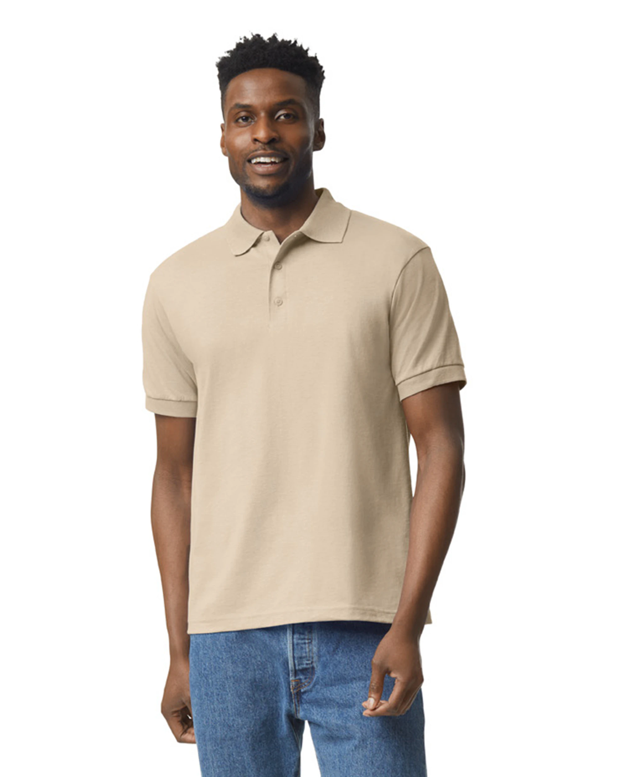Gildan Unisex 50/50 Jersey Polo G880 Sand | Jiffy