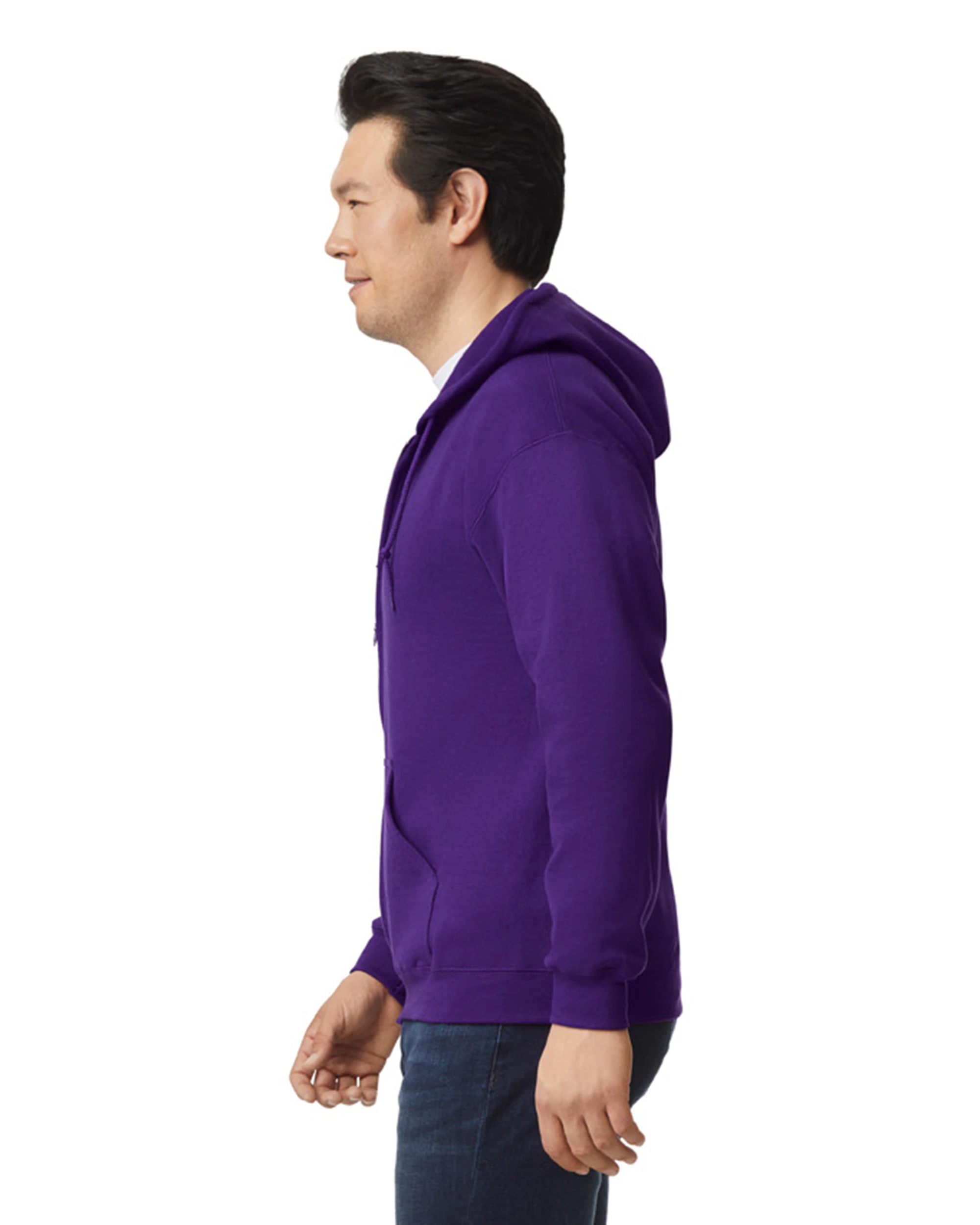 Gildan Unisex Heavy Blend™ 50/50 Full Zip Hoodie G186 Purple | Jiffy