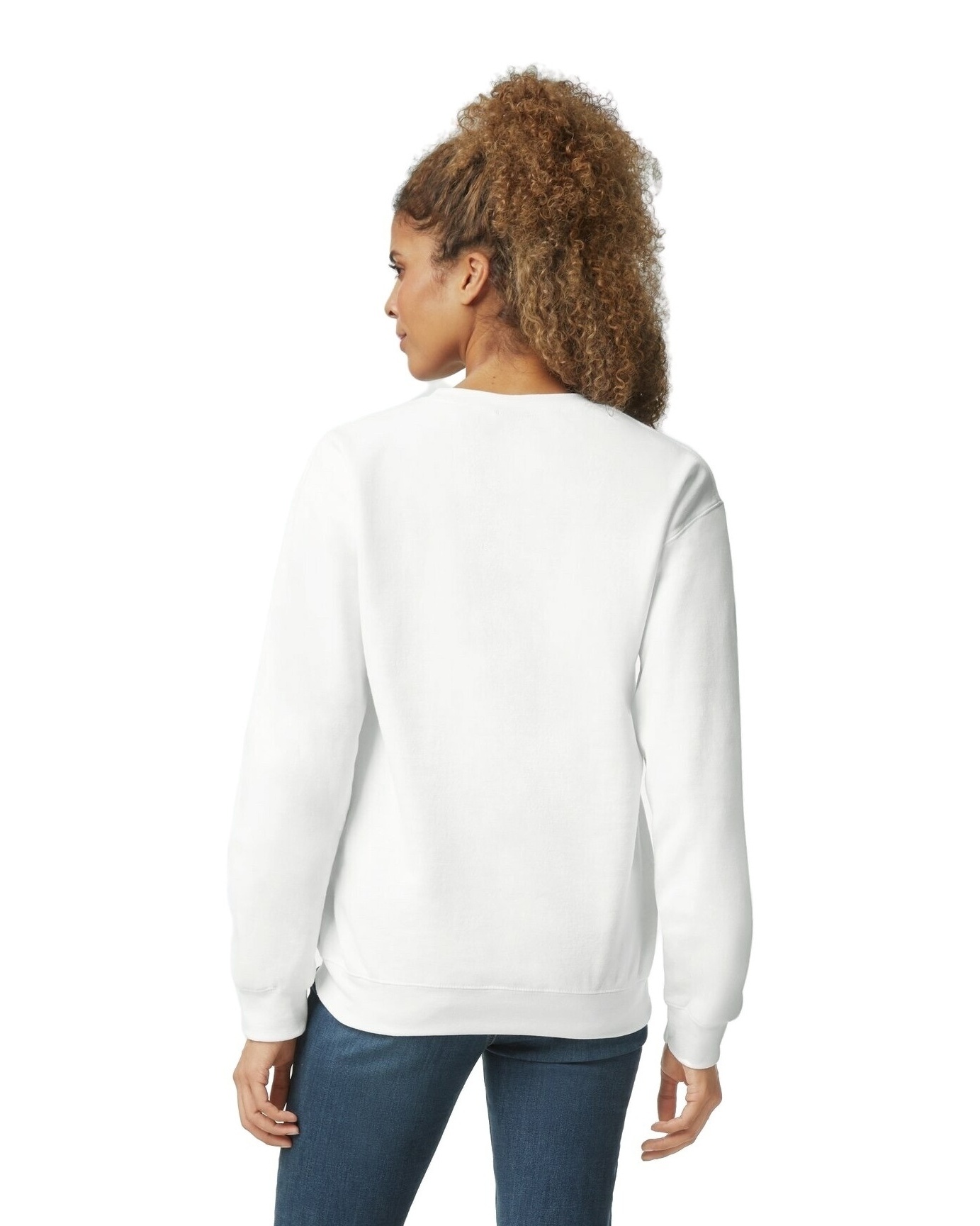 Gildan Unisex Heavy Blend™ 50/50 Fleece Crew G180 White | Jiffy