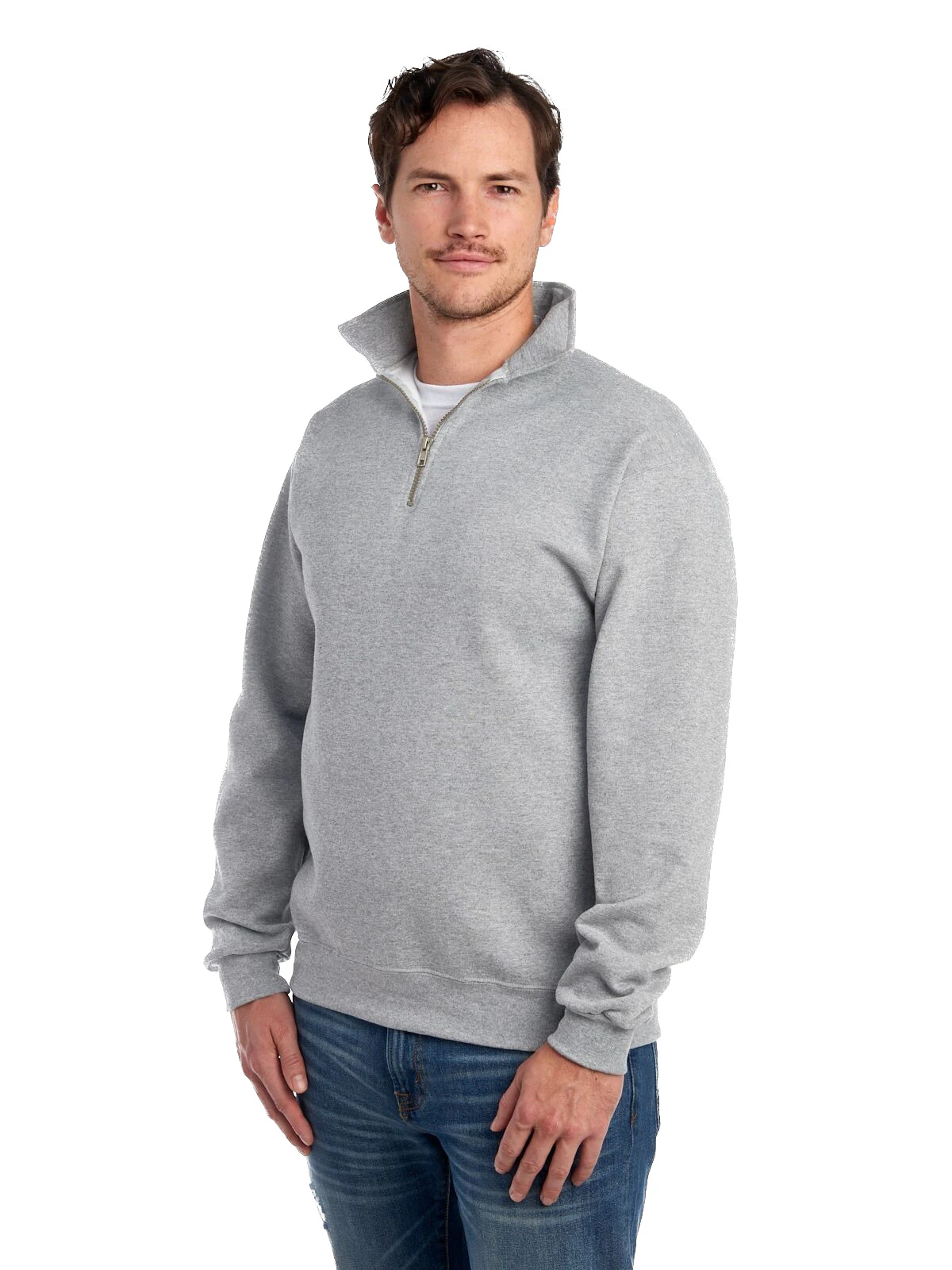 Jerzees Unisex Super Sweats® Nu Blend® Fleece Quarter Zip Pullover 4528 ...