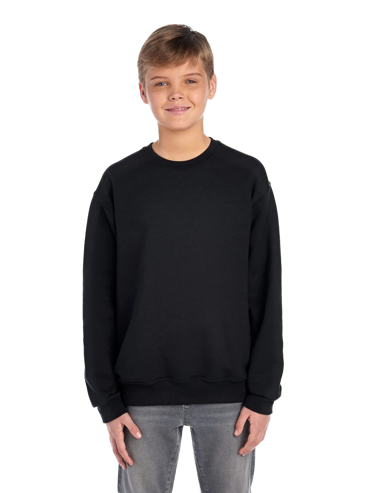 Jerzees Youth Nu Blend® Fleece Crew 562 B Black | Jiffy