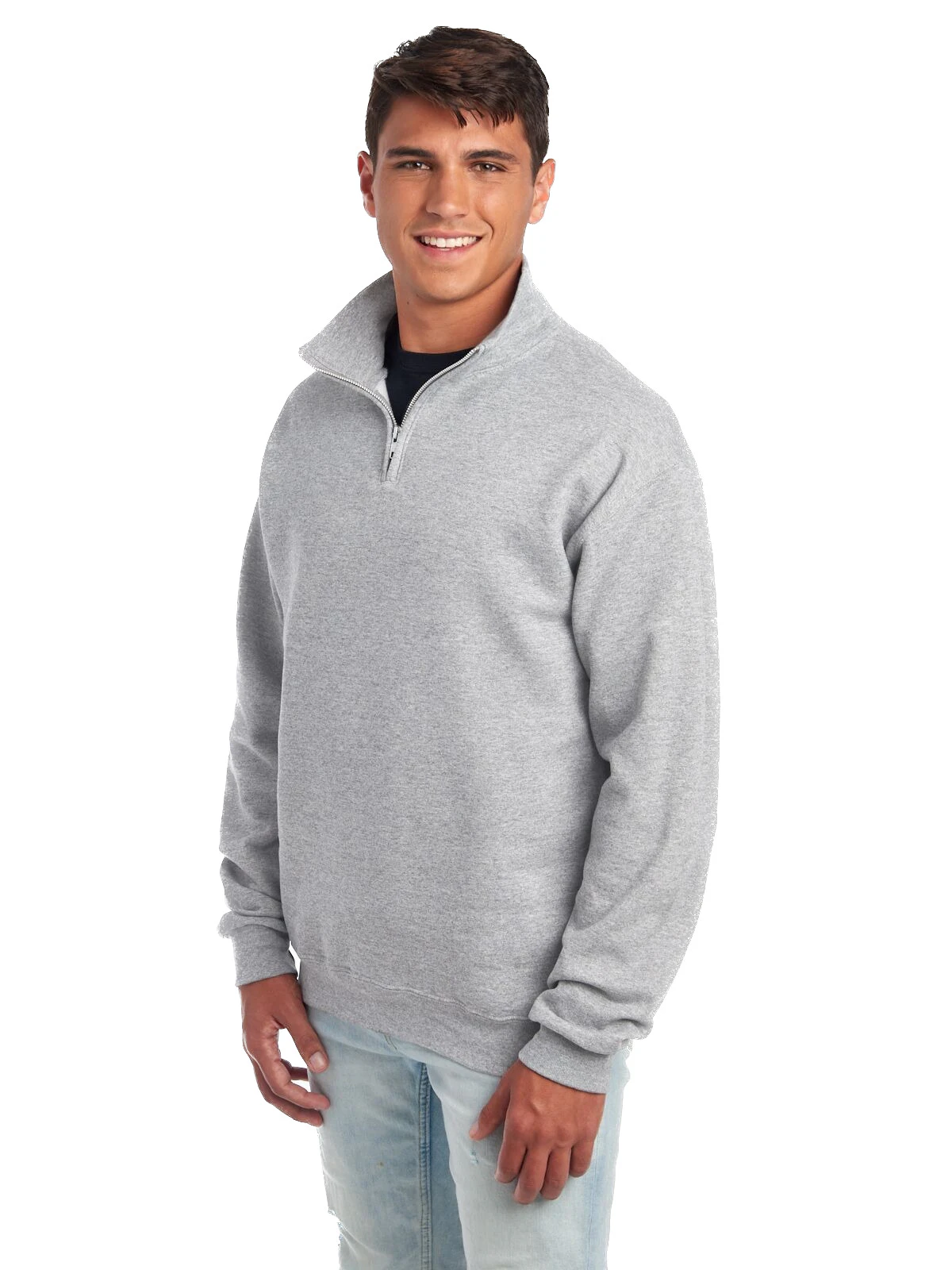 Jerzees Unisex Nu Blend® Quarter Zip Cadet Collar Sweatshirt 995 M ...