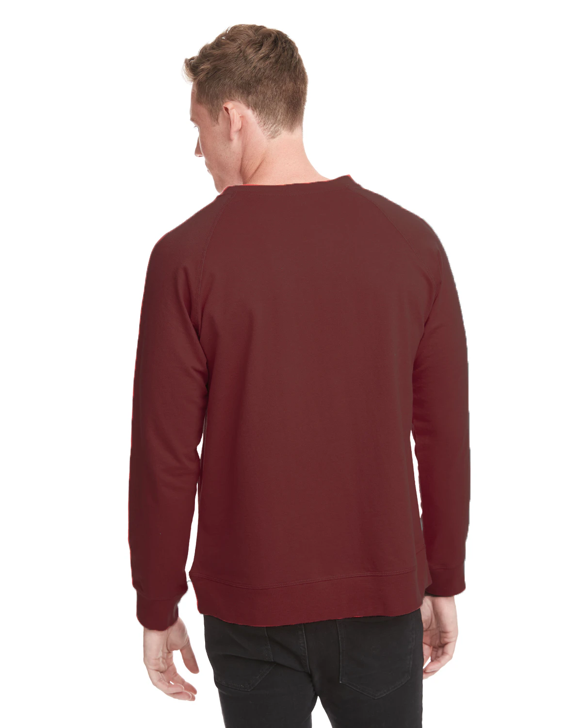 Next Level Unisex French Terry Raglan Crew N9000 Cardinal | Jiffy