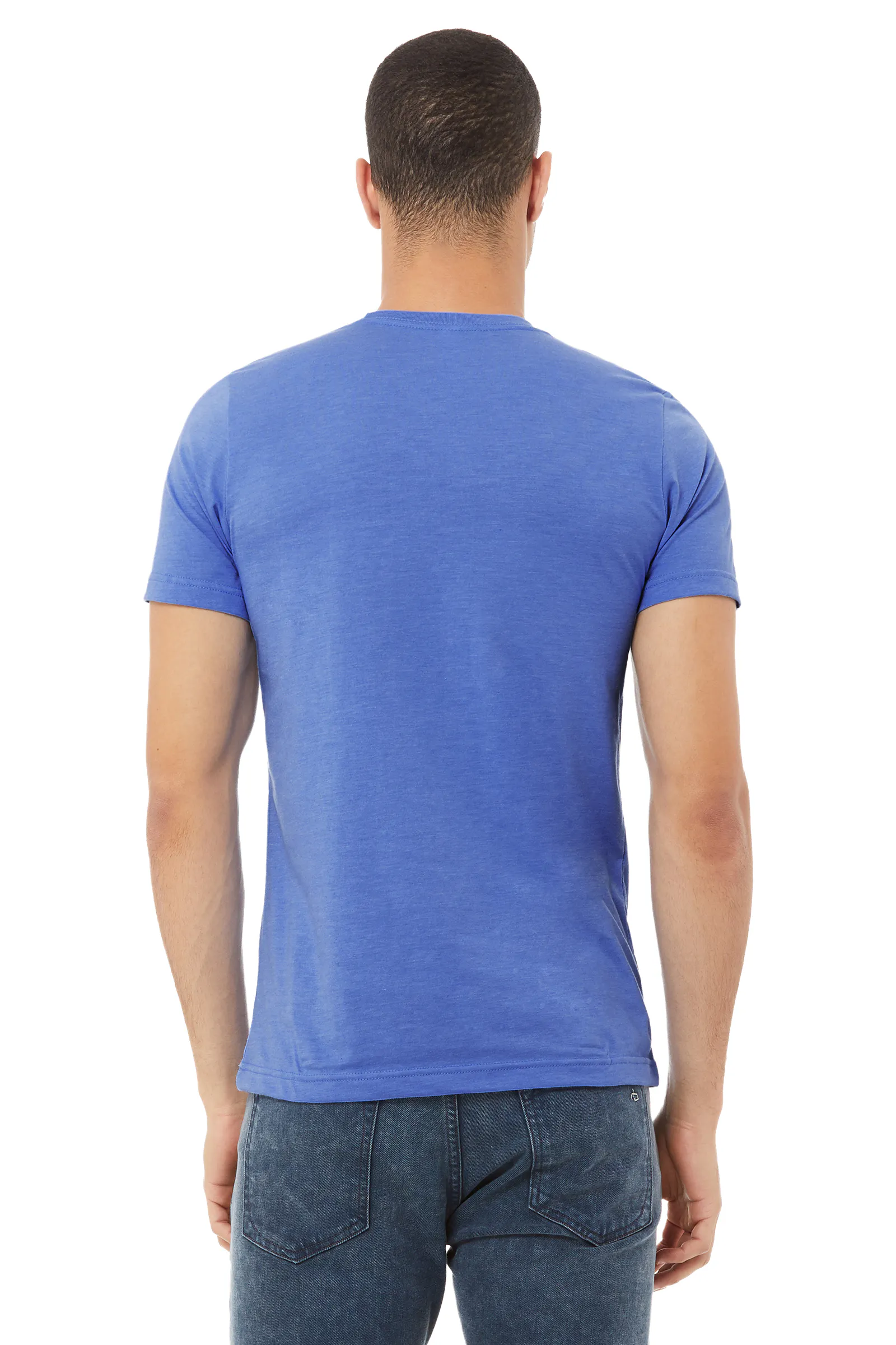 Custom T-Shirts Heather Columbia Blue - Bella + Canvas
