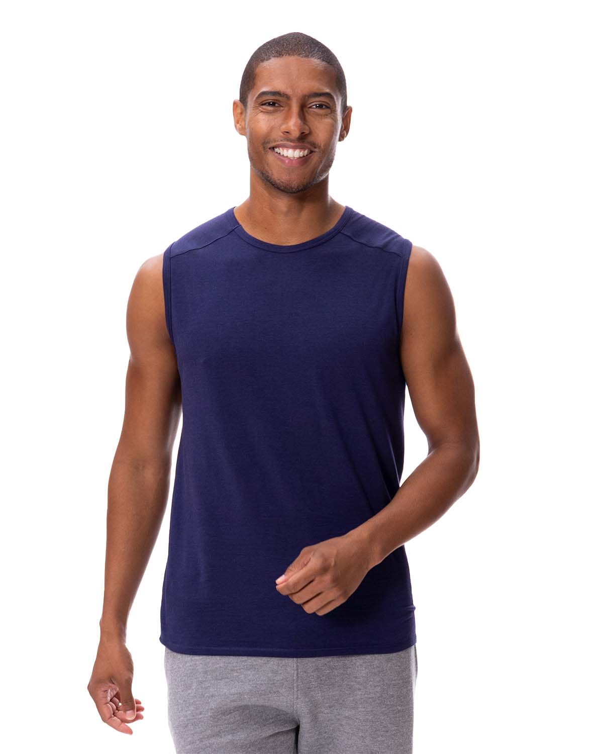 Threadfast Apparel Unisex Impact Tank 382 T Navy | Jiffy