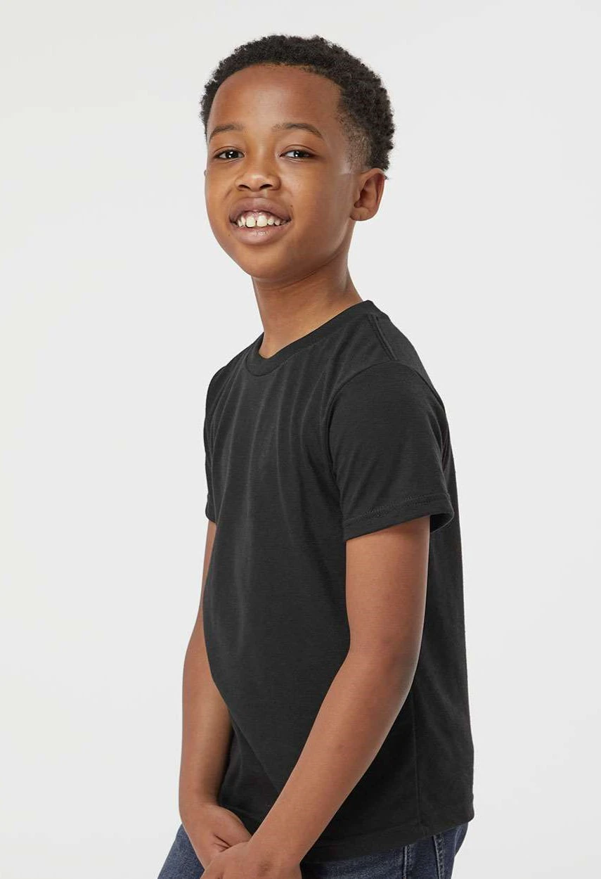 Tultex Youth Poly Rich Tee 0265 Tc Black | Jiffy