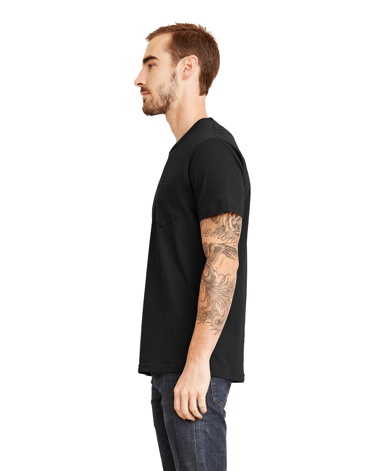 Next Level Unisex Pocket Crew 3605 Black | Jiffy