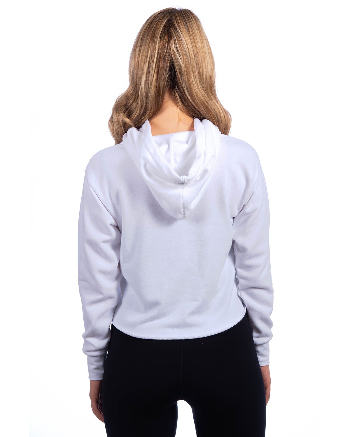 Next Level Women's Cropped Pullover Hoodie 9384 White | Jiffy