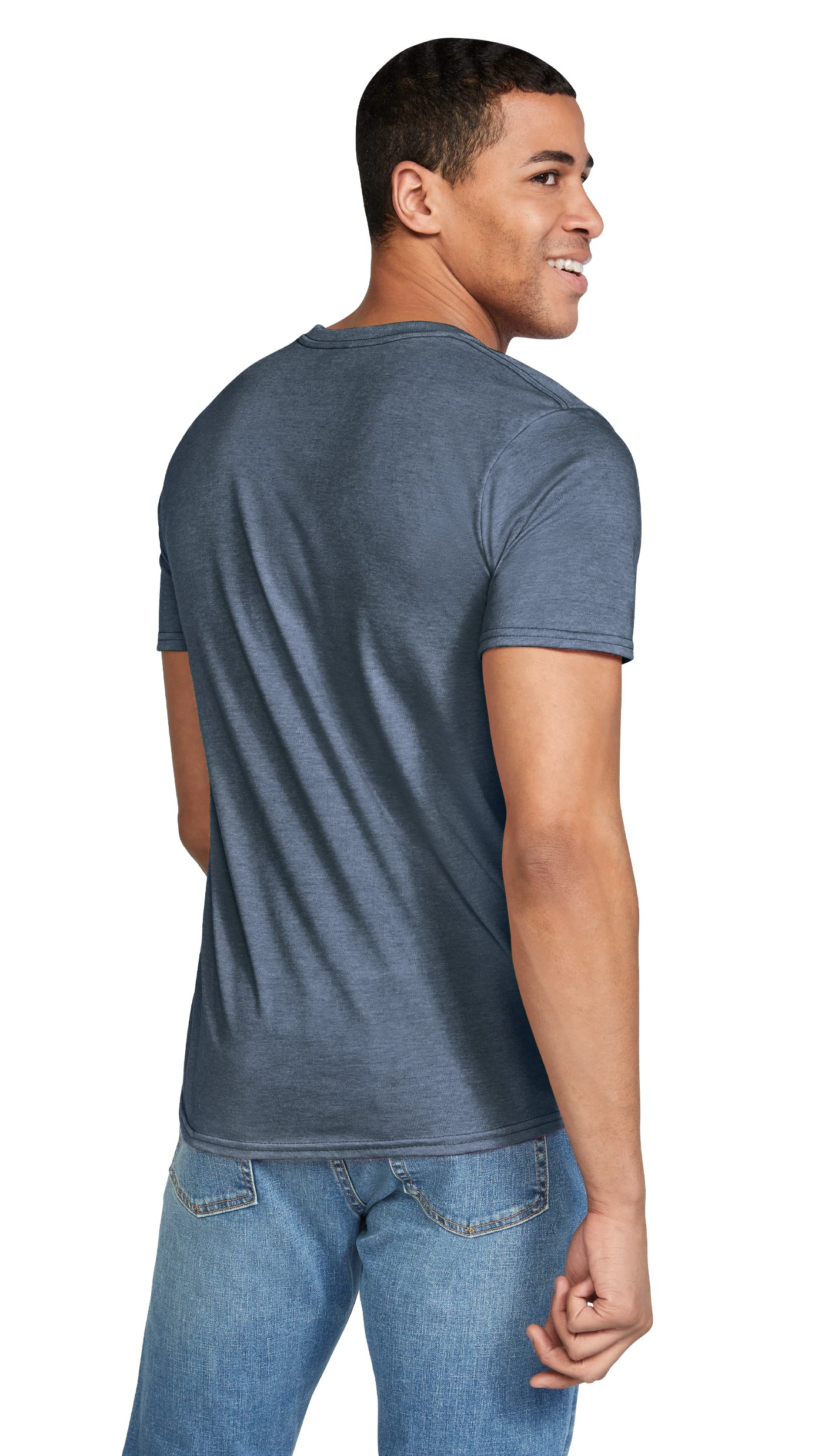 Custom T-Shirts Heather Indigo - Gildan G640 | Jiffy Custom Print