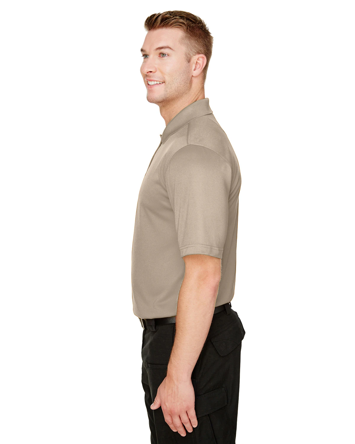 Harriton Men's Advantage Snag Protection Plus Il Polo M348 Khaki | Jiffy