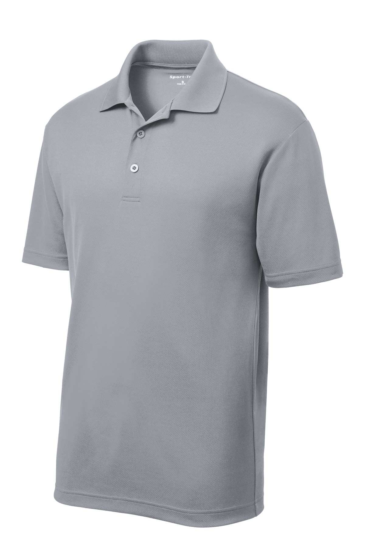 Sport Tek Men's Posi Charge Racer Mesh Polo St640 Silver | Jiffy