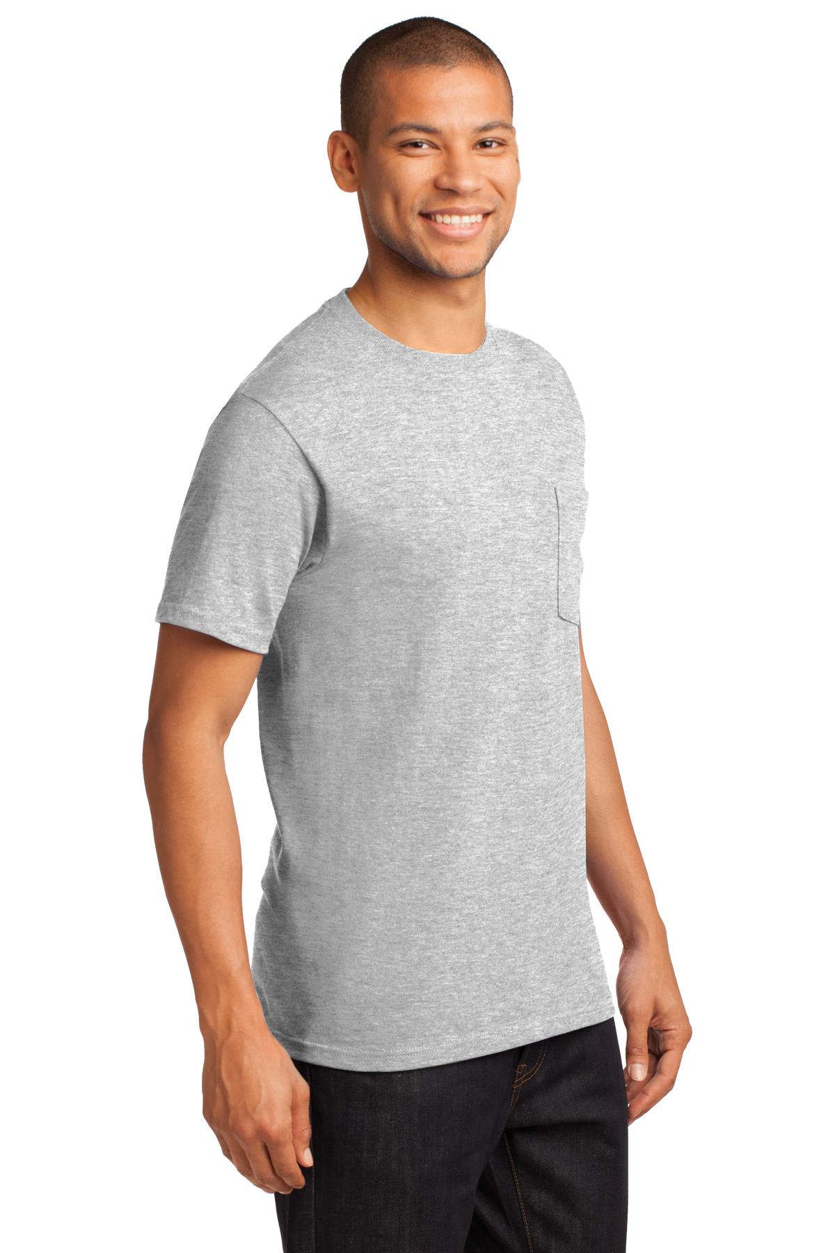 Port & Company Unisex Tall Essential Pocket Tee Pc61 Pt Ash | Jiffy