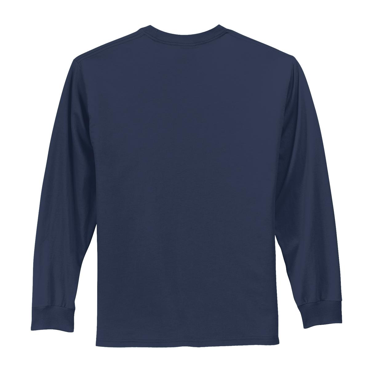 Port & Company Unisex Long Sleeve Essential Tee Pc61 Ls Navy | Jiffy
