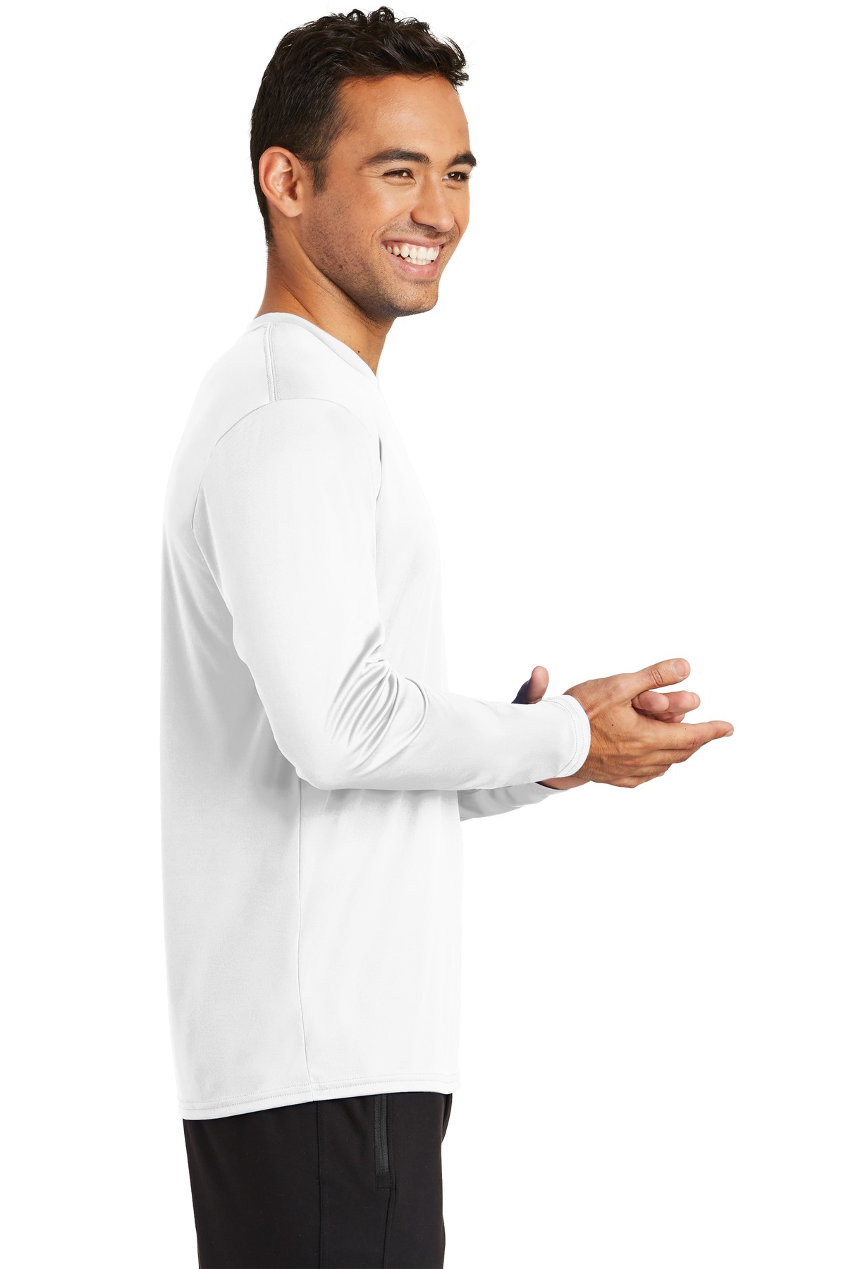 Port & Company Unisex Long Sleeve Performance Tee Pc380 Ls White | Jiffy