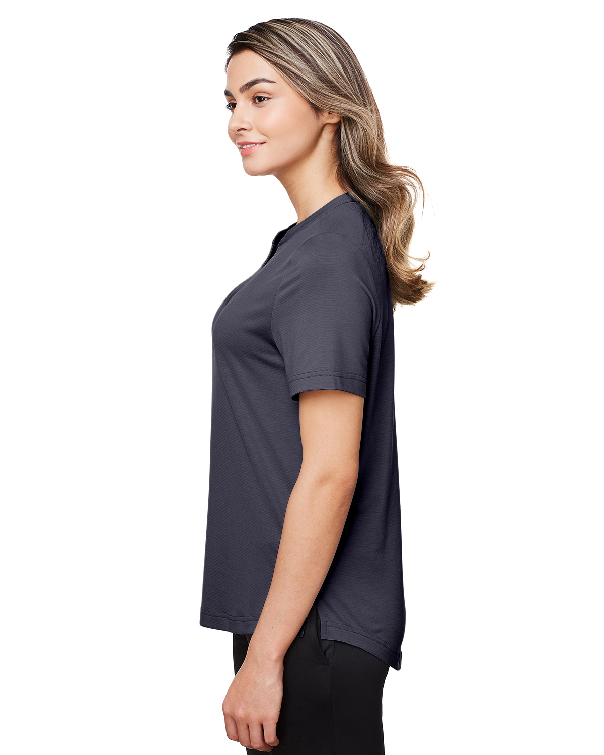 Ash City North End Women's Jaq Snap Up Stretch Performance Polo Ne100 W ...