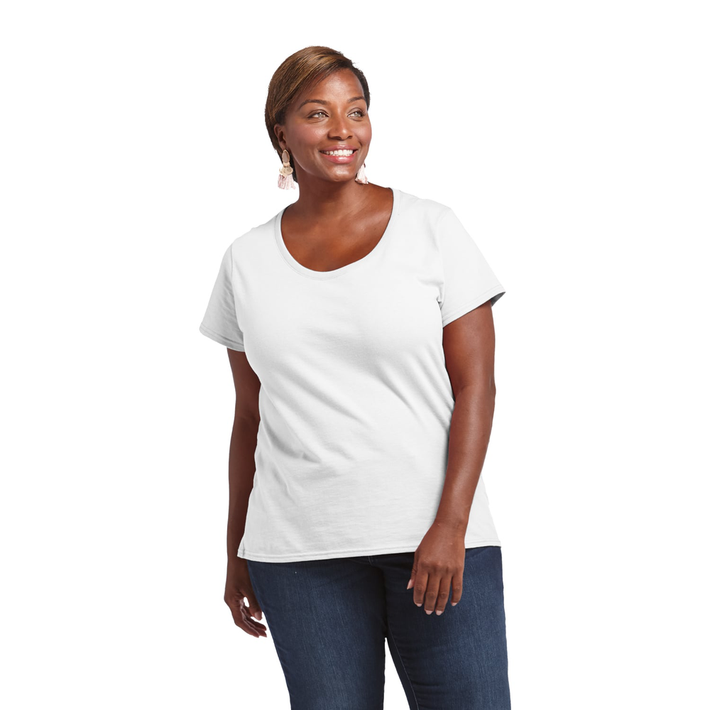 Delta Ringspun Women's 20/1s Curvy Tee 19400 C White | Jiffy