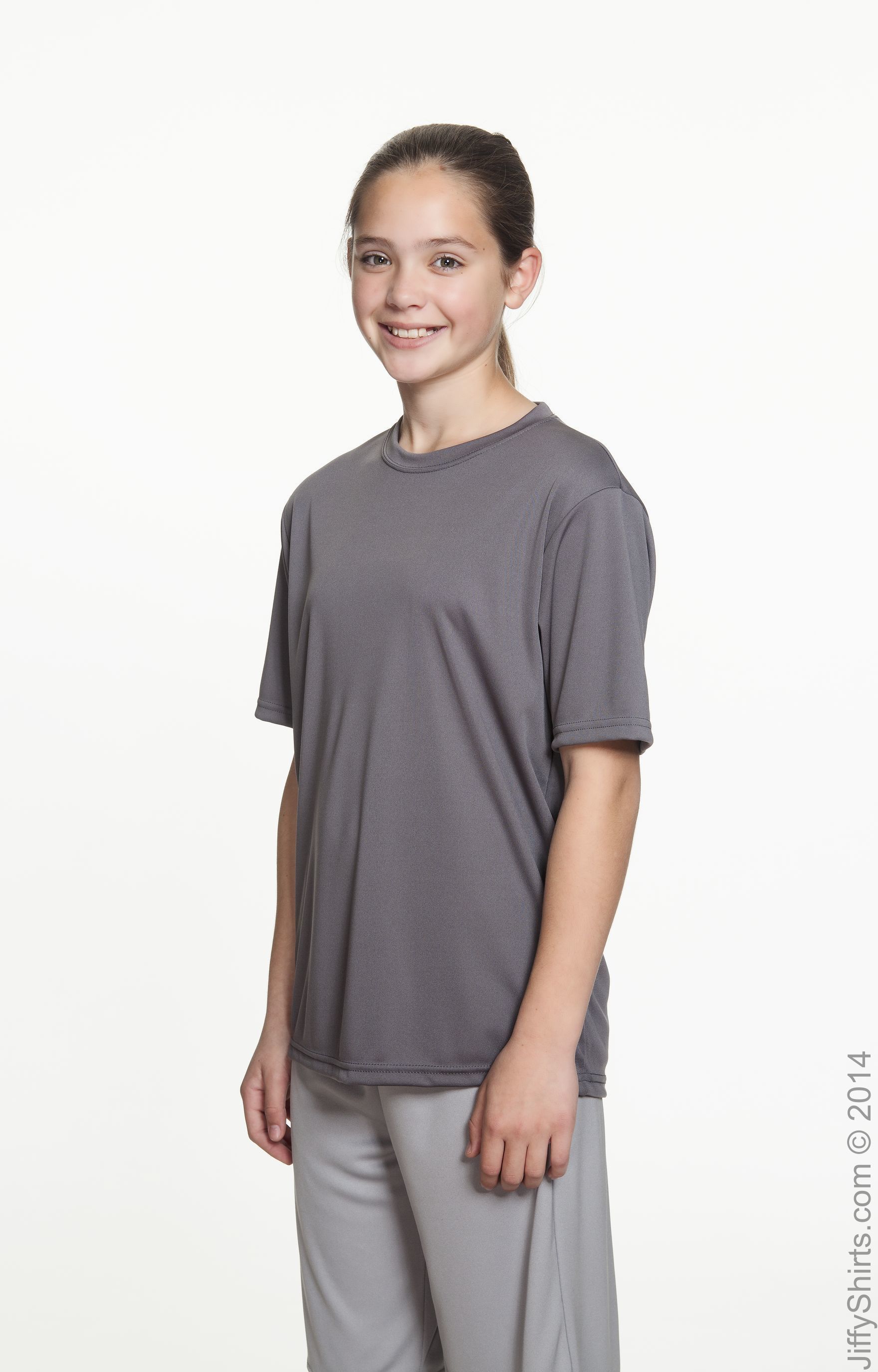 A4 Youth Cooling Performance T Shirt Nb3142 Graphite | Jiffy