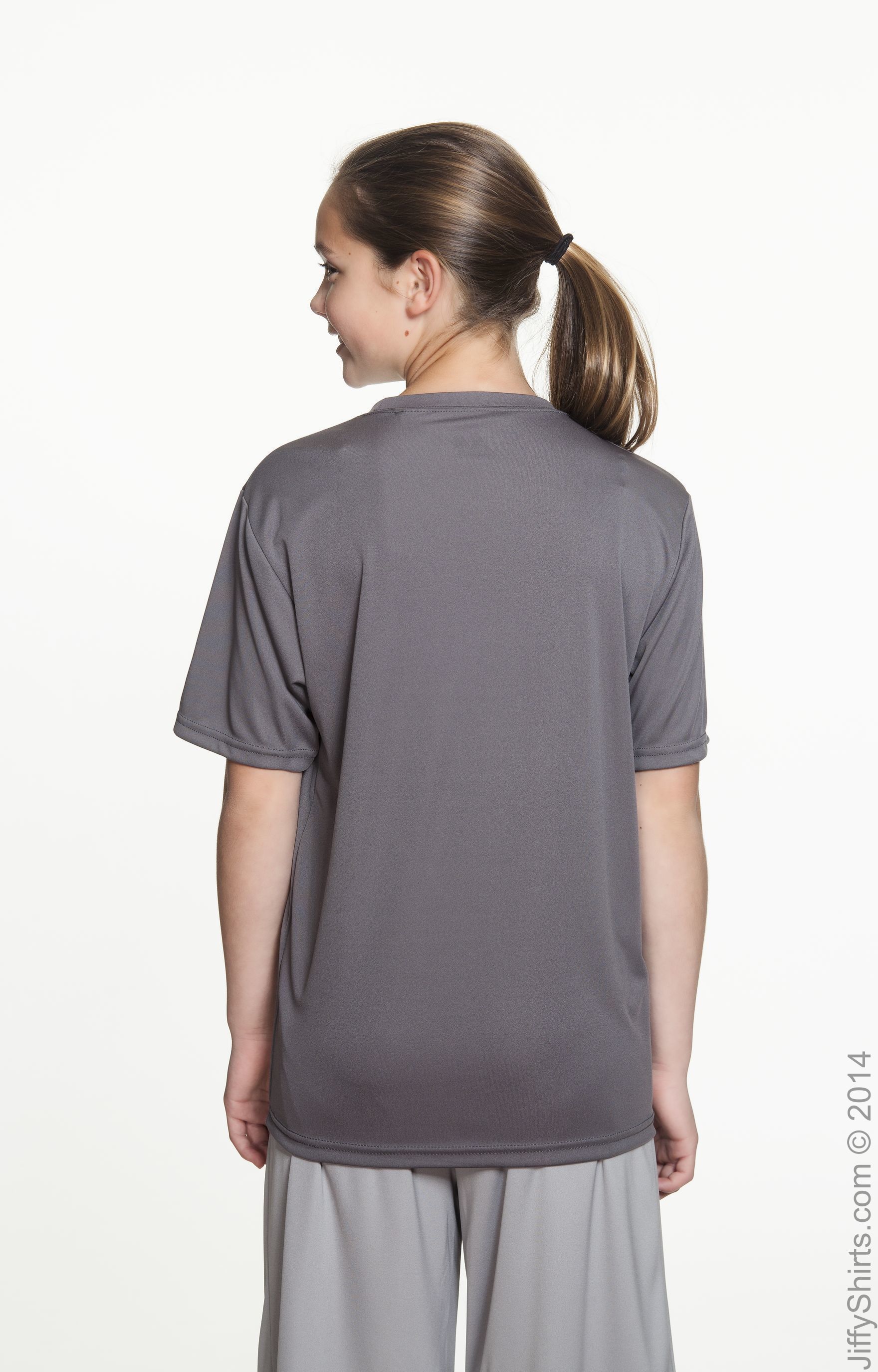 A4 Youth Cooling Performance T Shirt Nb3142 Graphite | Jiffy
