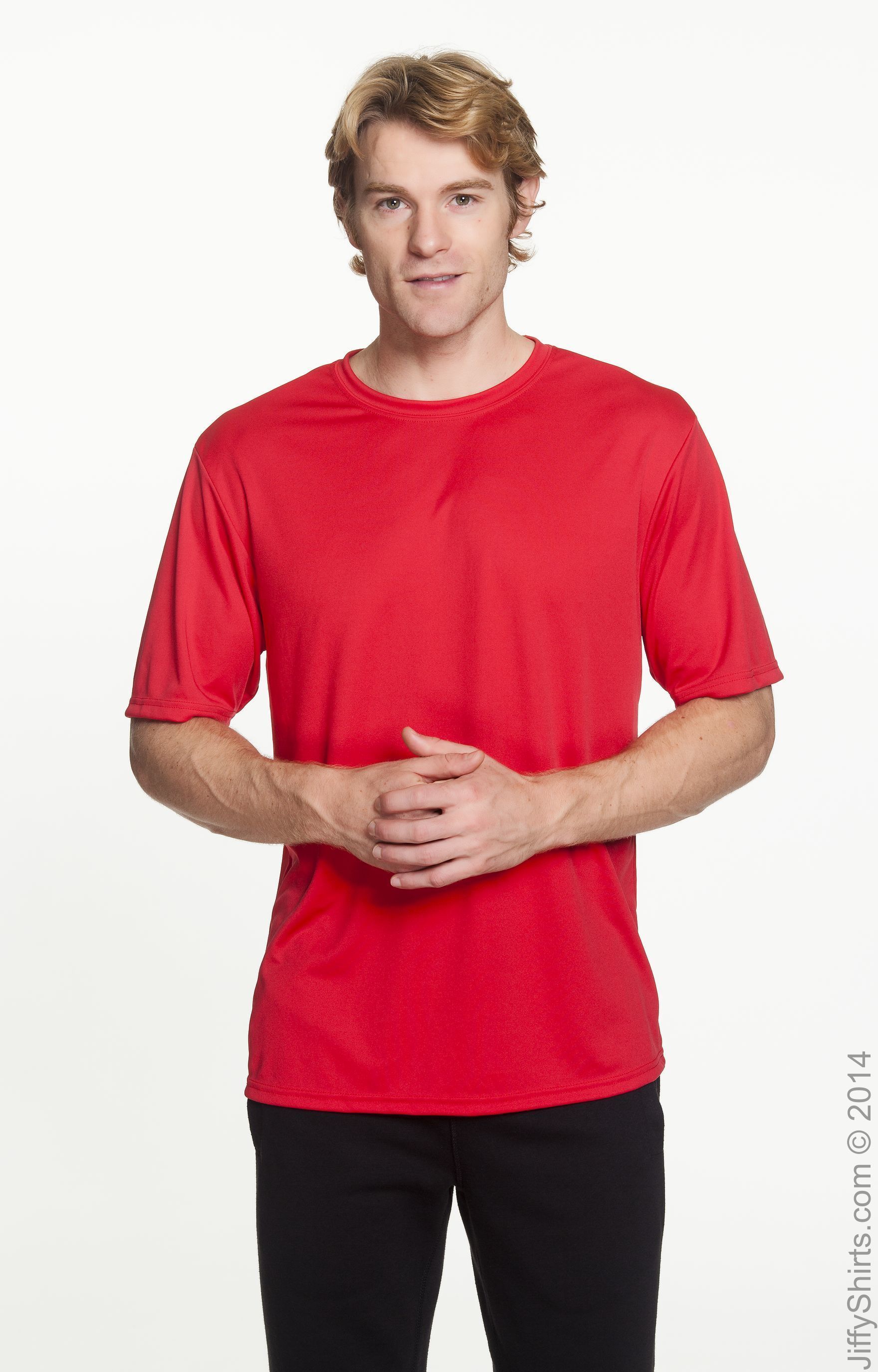 A4 Men's Cooling Performance T Shirt N3142 Scarlet | Jiffy