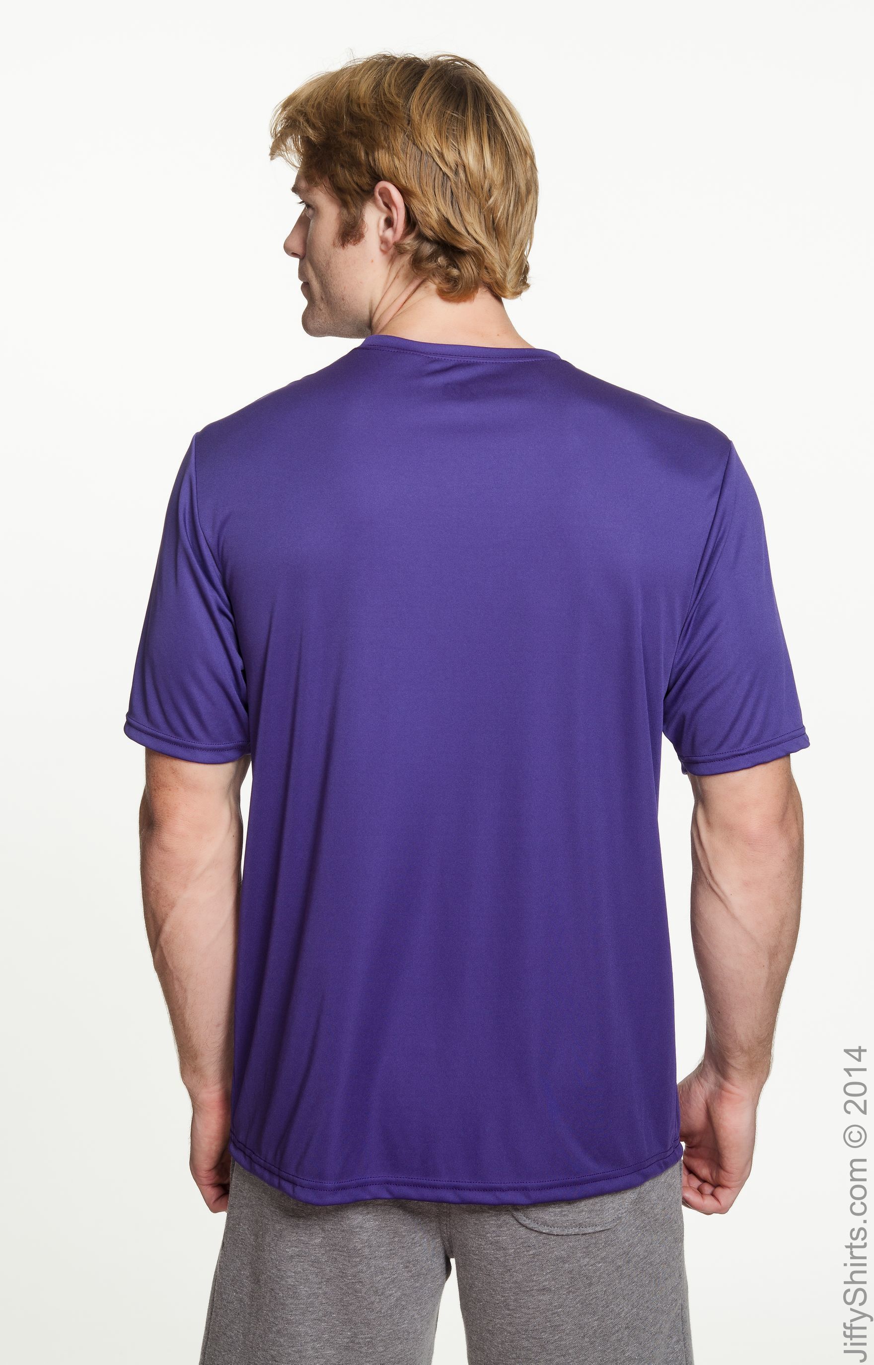 A4 Men's Cooling Performance T Shirt N3142 Purple | Jiffy