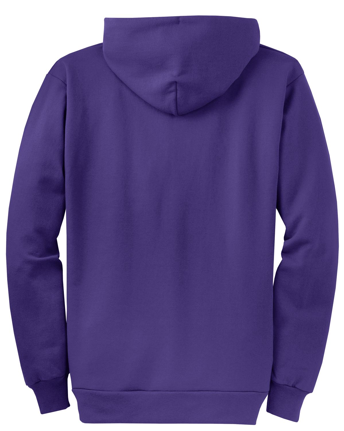 Port & Company Unisex Core Fleece Full Zip Hoodie Pc78 Zh Purple | Jiffy