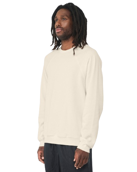 Bella Canvas Unisex Sponge Fleece Raglan Sweatshirt 3901 Natural | Jiffy