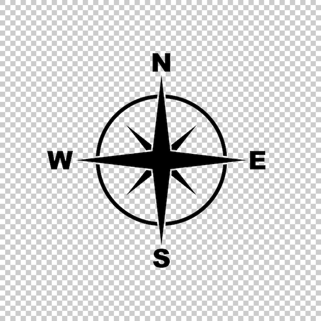 Minimalist Compass Rose with Cardinal Directions | Jiffy Designs