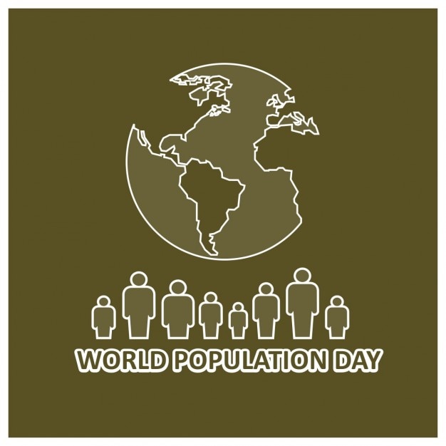 World Population Day Illustration with Earth and Human Figures | Jiffy ...