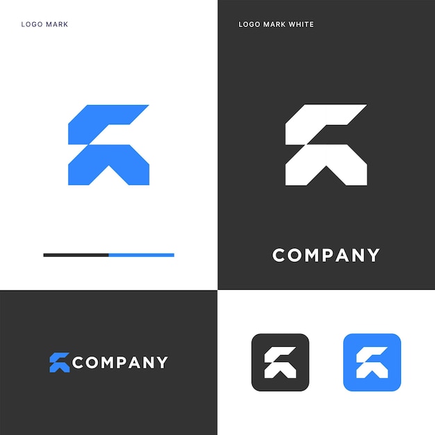 Minimalist Monogram Logo Designs in Contrasting Hues | Jiffy Designs