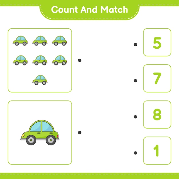 Playful Car Shapes for Counting and Matching | Jiffy Designs