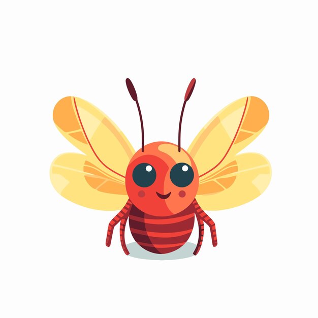 Cheerful Cartoon Bee with Vibrant Wings and Friendly Expression | Jiffy ...