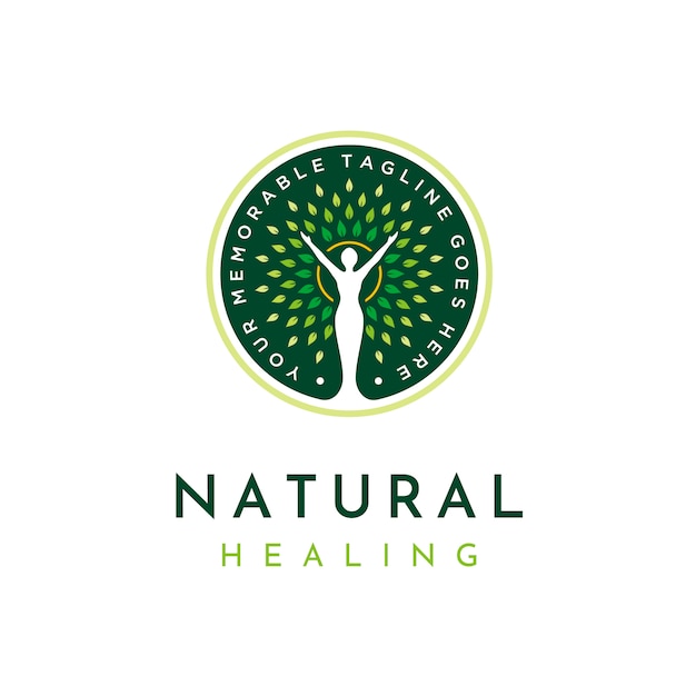 Vibrant Tree of Life Natural Healing Logo Design | Jiffy Designs
