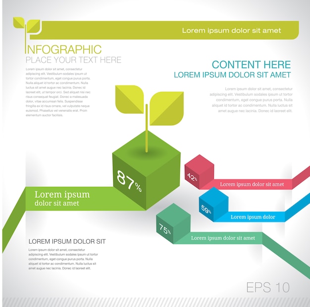 Vibrant Geometric Infographic with Informative Data Visualizations ...