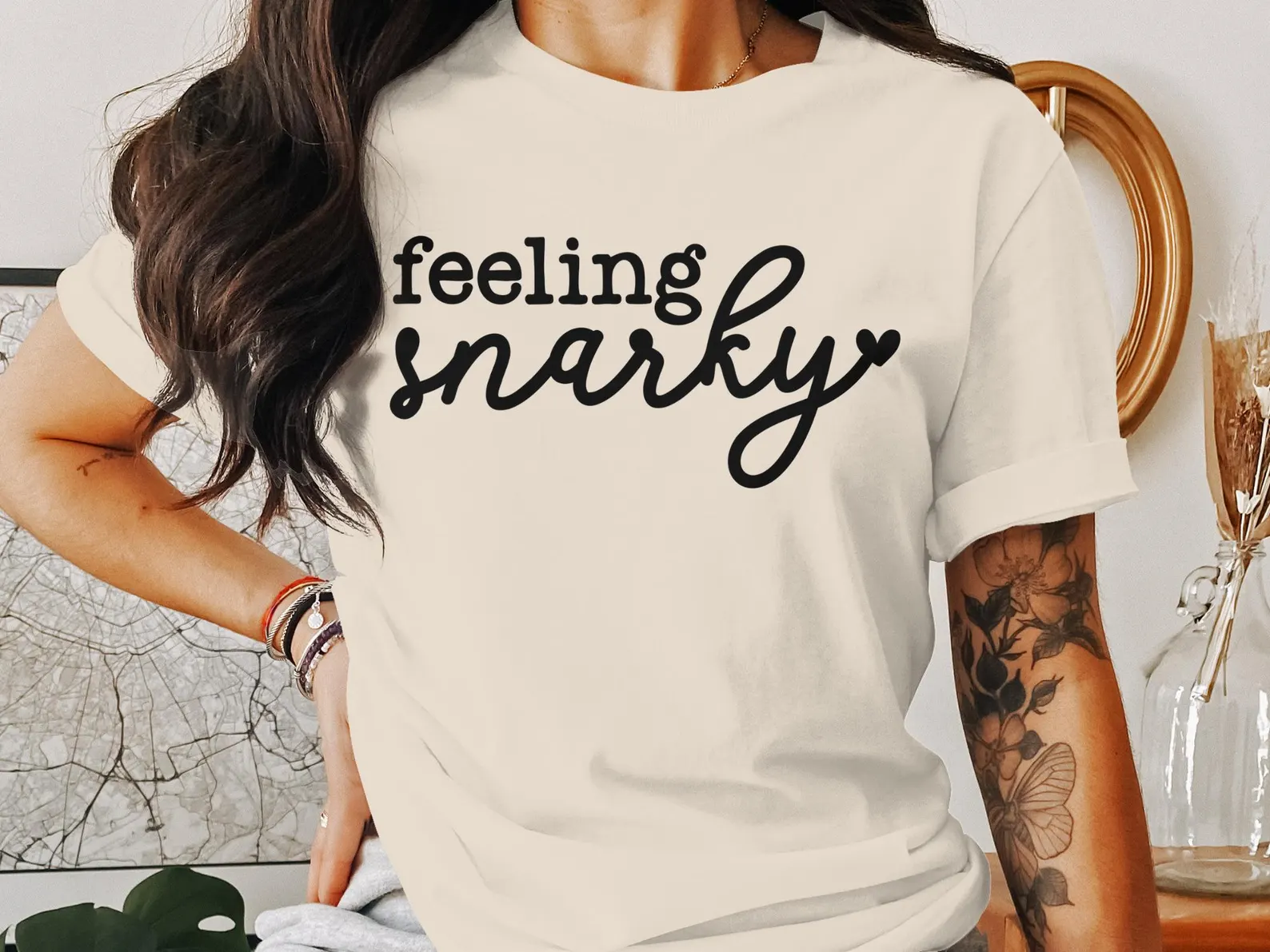 'Feeling Snarky' in Playful Cursive and Bold Typography | Jiffy Designs