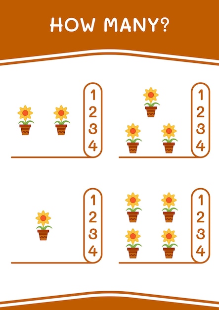 Counting Sunflowers in Pots: A Vibrant Math Puzzle | Jiffy Designs