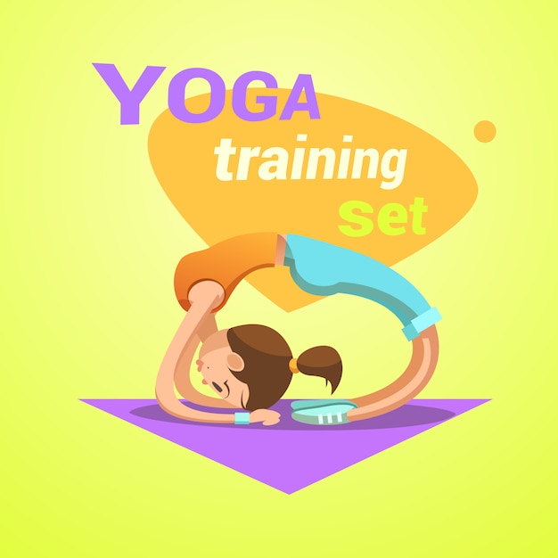 Colorful Yoga Poses and Equipment for Training Practice | Jiffy Designs