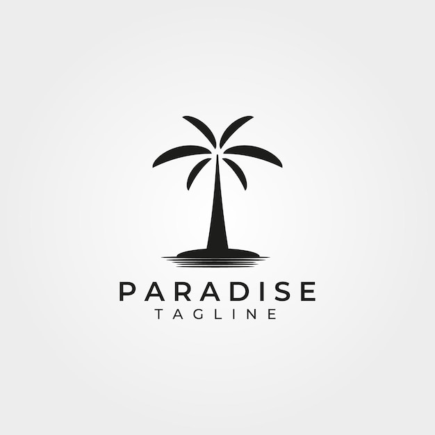 Iconic Palm Tree Silhouette in Minimalist Paradise Design | Jiffy Designs